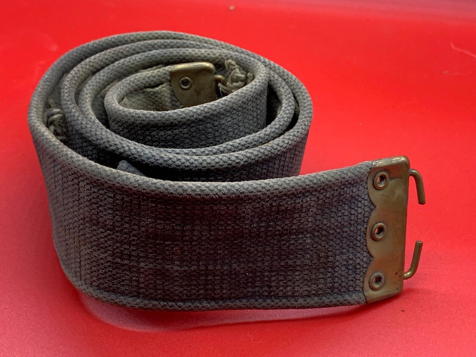 Original British Army / RAF Webbing Belt - WW2 37 Pattern - 38 Inch Wa
