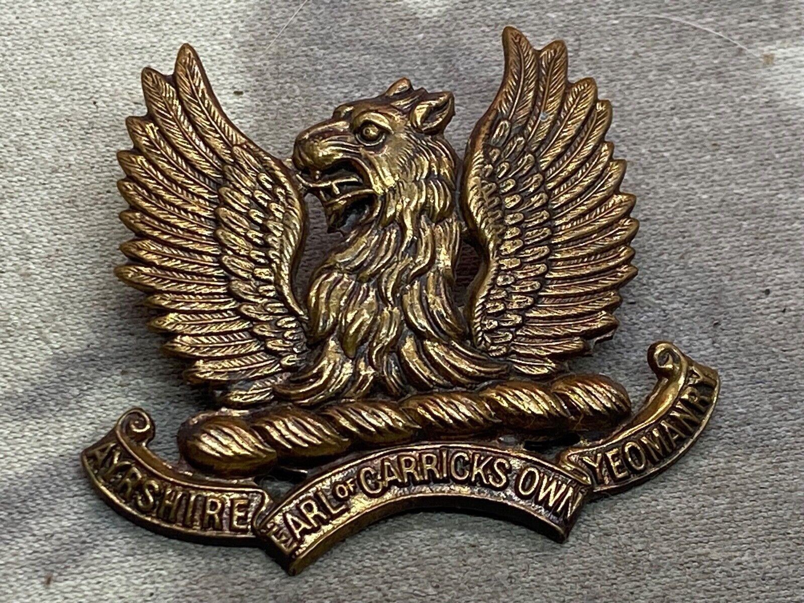 Original WW1 British Army - Ayrshire Earl of Carrick's Own Yeomanry Cap ...