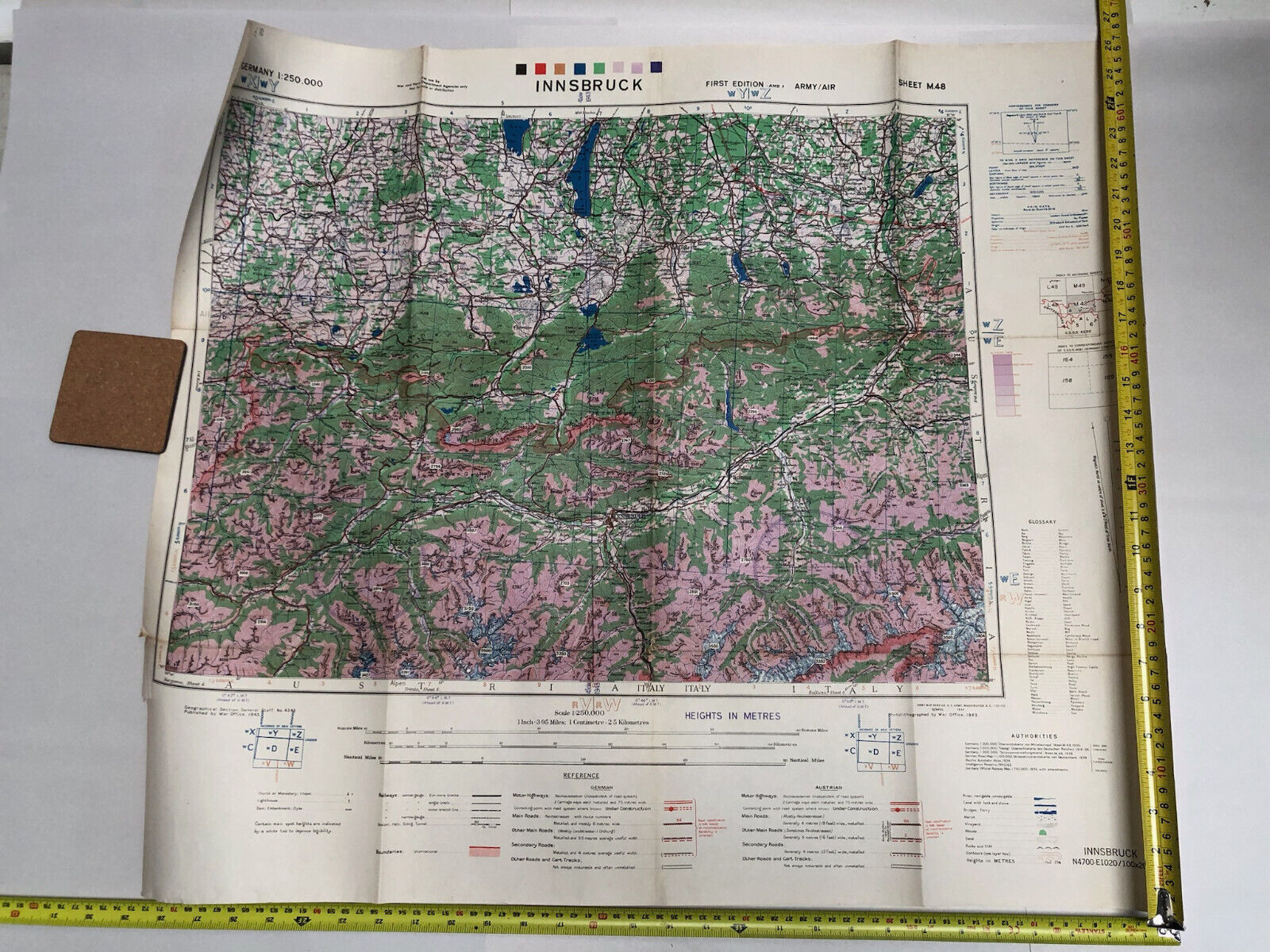 Original WW2 British Army / RAF Maps of Germany - Innsbruck | For Sale ...