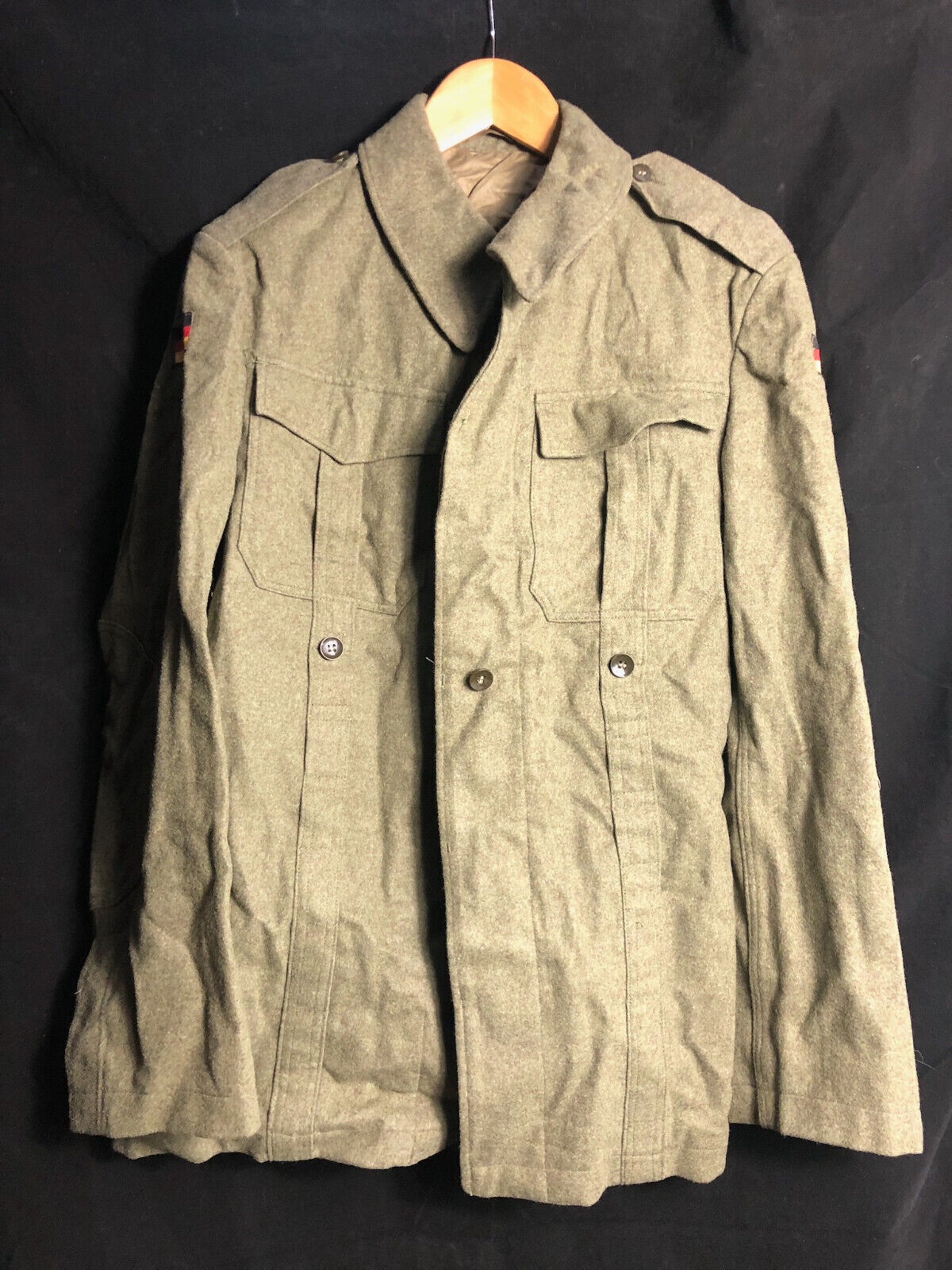 West German Field Jacket Green Wool Shirt Military Uniform Germany ...