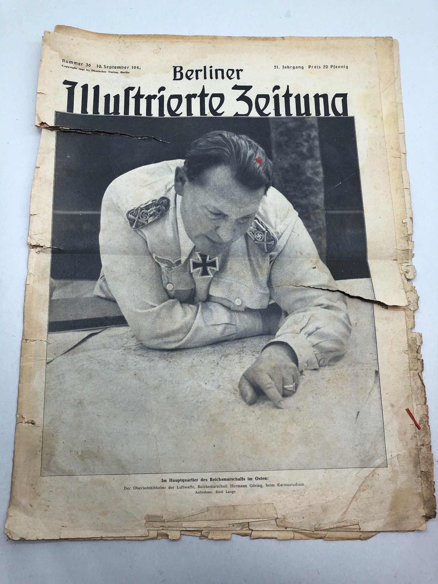 Original WW2 German Political Newspaper - 10th September 1942