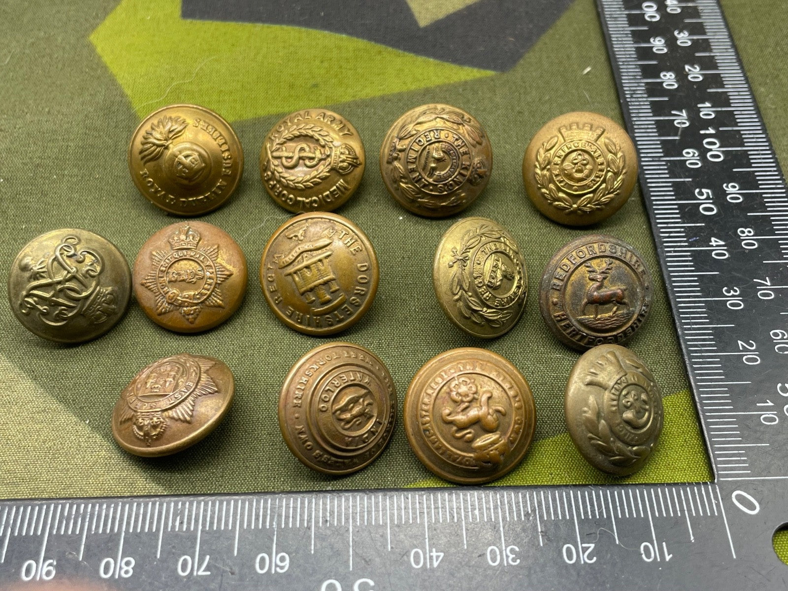 Original Group of WW1 / WW2 British Army Tunic Buttons - Job Lot | For ...