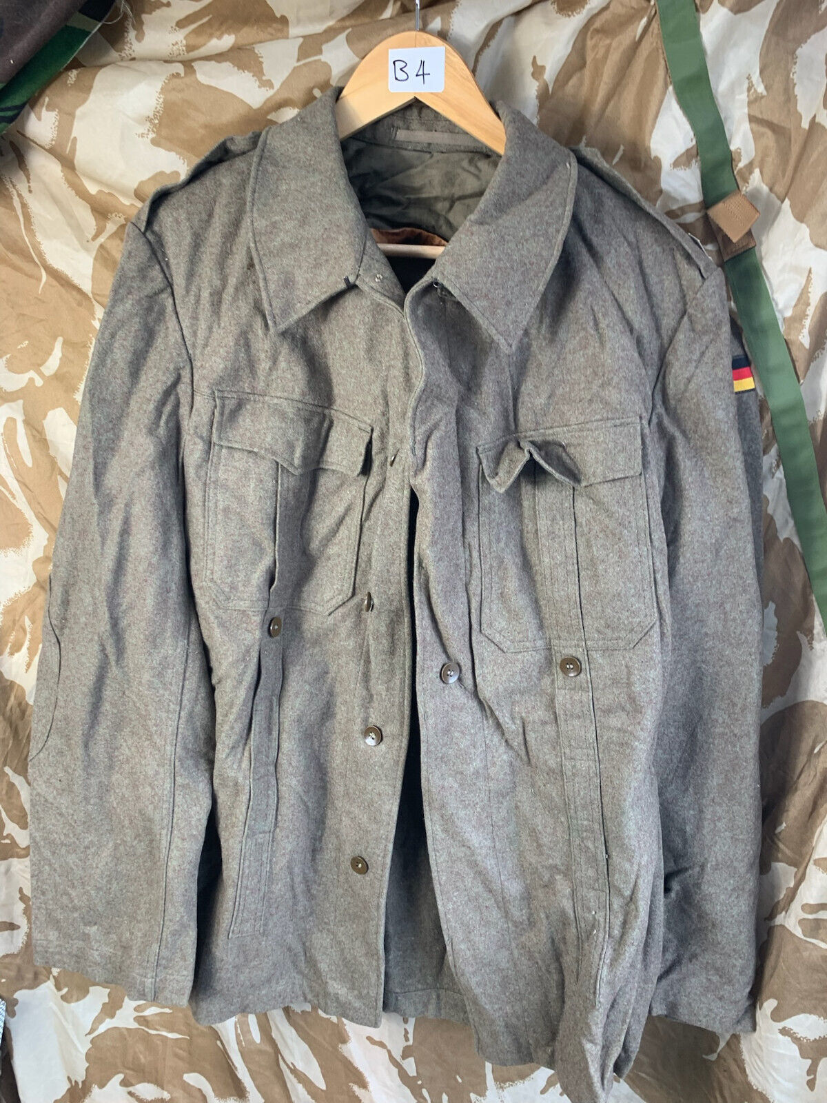 West German Field Jacket Green Wool Shirt Military Uniform Germany ...