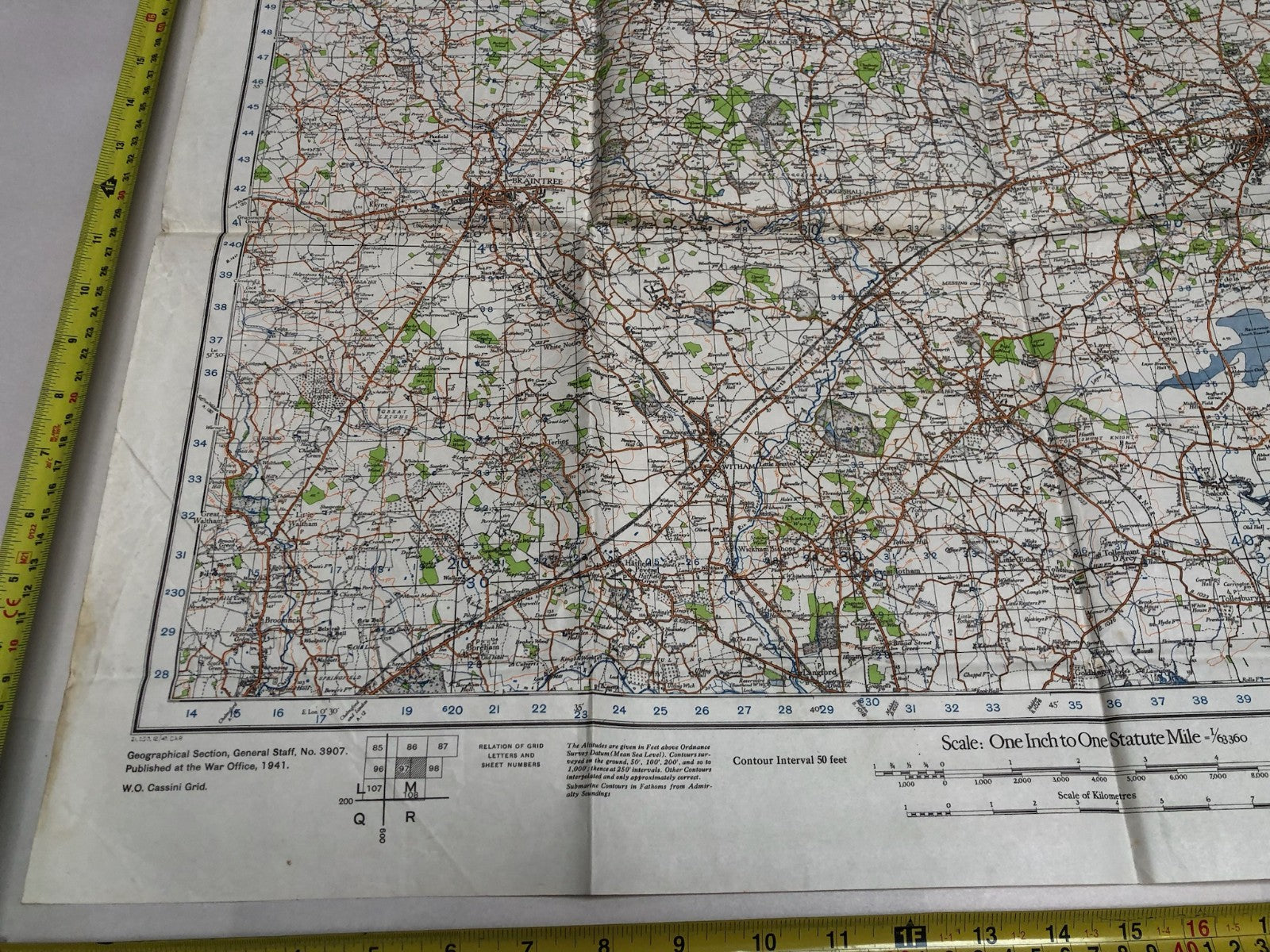 Original WW2 British Army Map of the UK - Colchester | For Sale | The ...