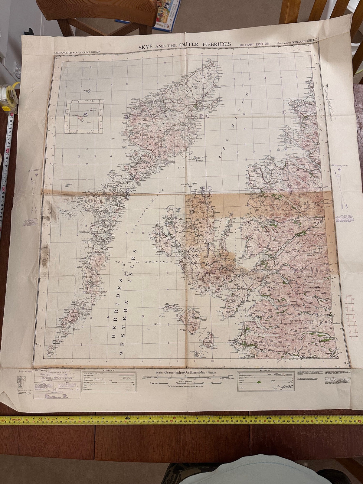 Original WW2 British Army GSGS OS Map of Scotland - Skye & Outer ...
