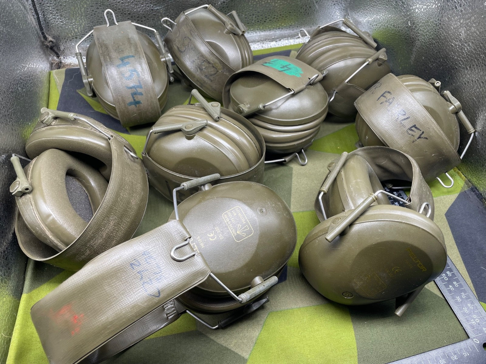 Peltor Ear Defenders Ex British Army Issue Ear Defenders - Colour Green ...