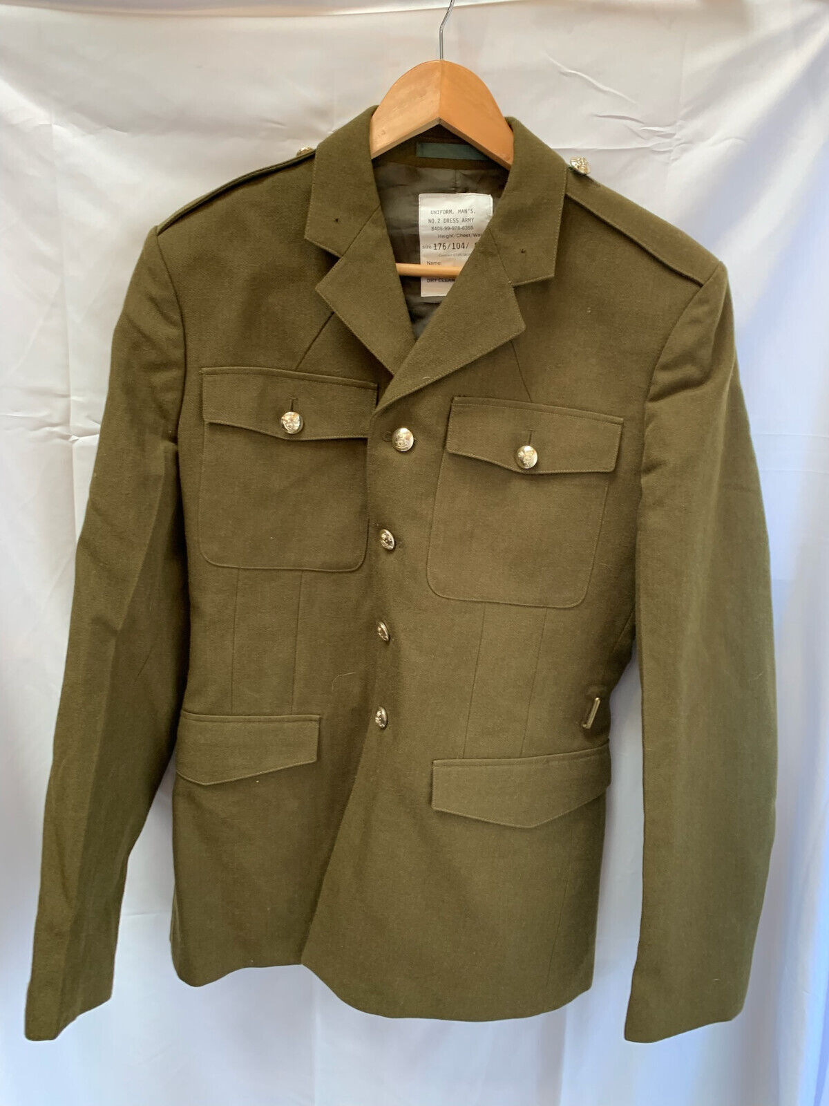 Genuine British Army No.2 Dress Uniform Tunic Jacket - Size 176/104/88 ...