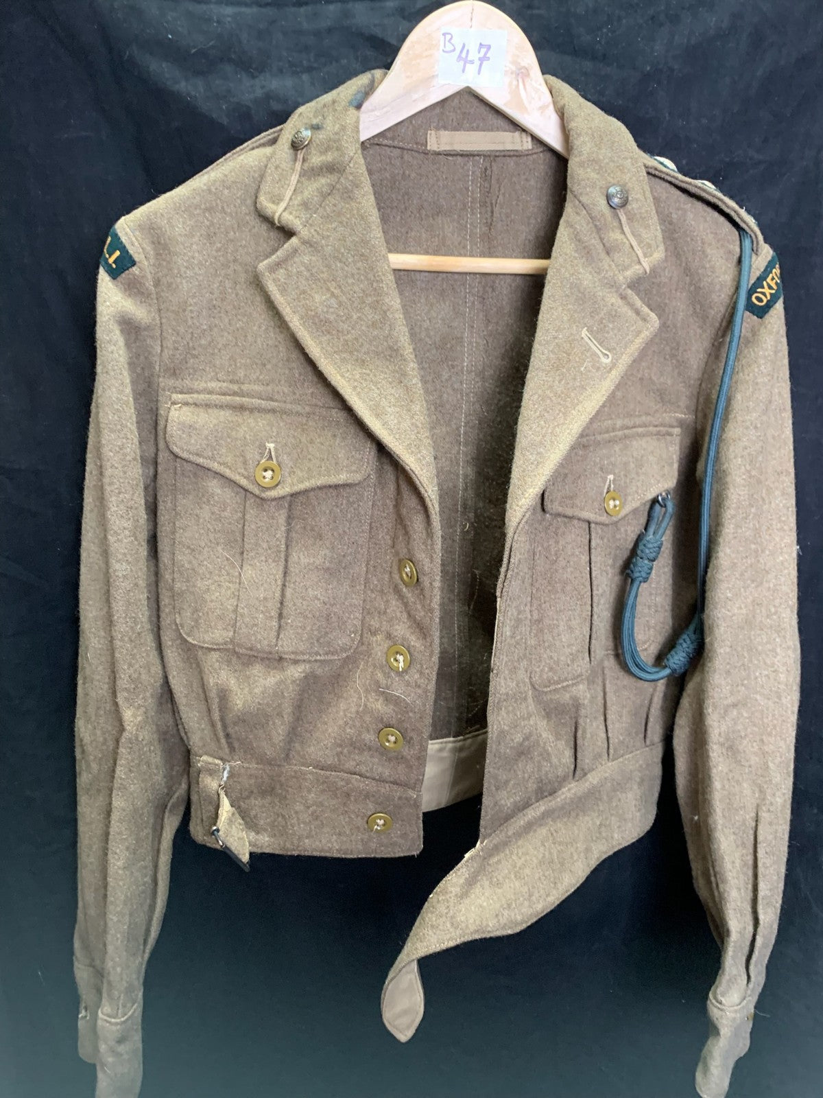 Original British Army Serge Battledress Uniform Jacket - Oxs & Bucks ...
