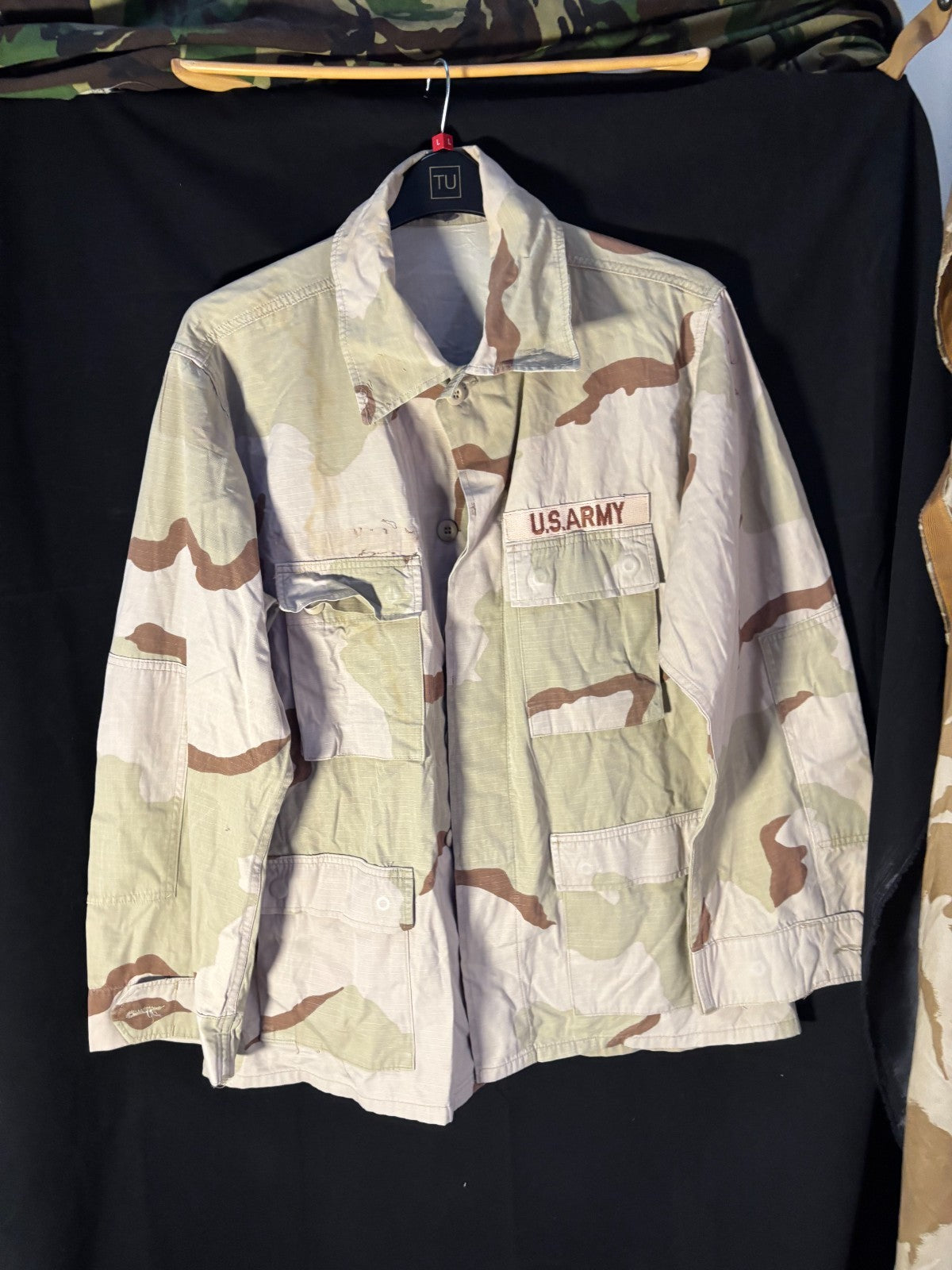 Gulf War US Army DCU Camouflaged Combat Field Coat/Jacket - 50 Inch Ch
