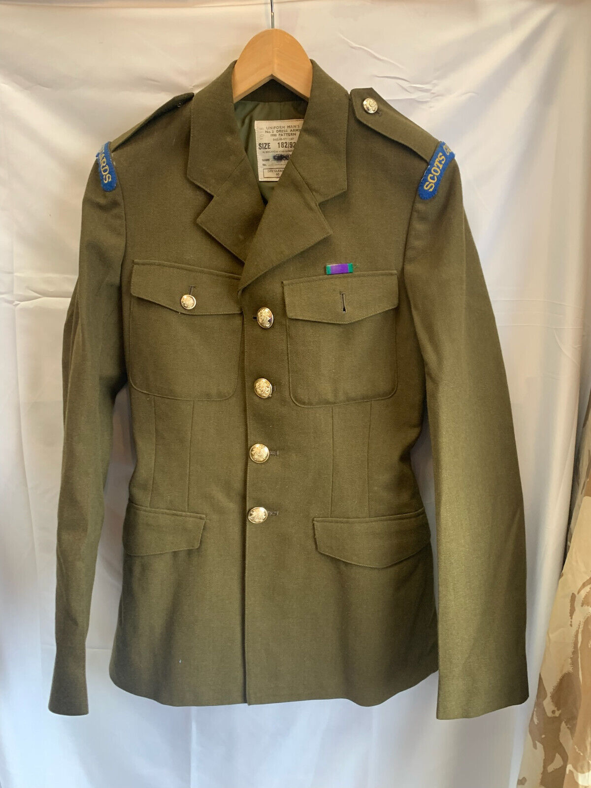 Genuine British Army No.2 Dress Uniform Tunic Jacket - Size 182/92/76 ...