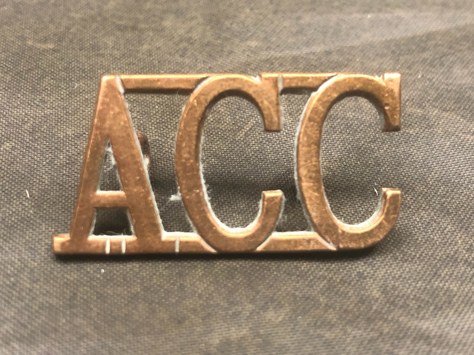 Original WW1/WW2 British Army ACC Army Catering Corps Brass Shoulder ...