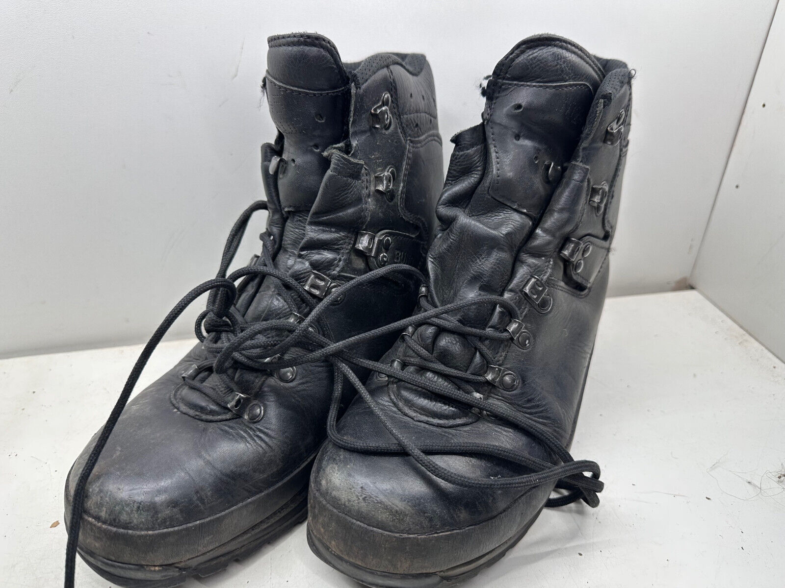 German Army Black Leather Army Heavy Duty Combat Boots Meindl -Size ...