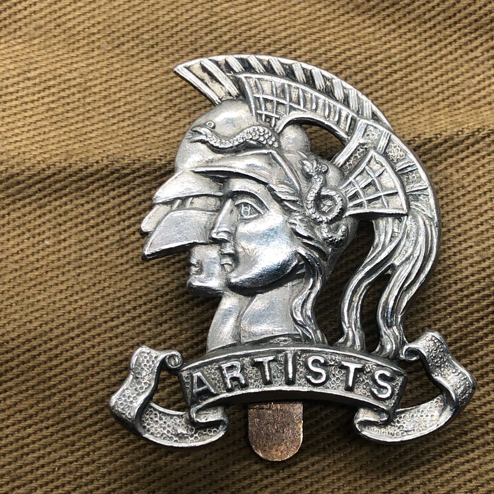 Original WW2 British Army 28th London Regiment Artists Rifles Cap Badge ...