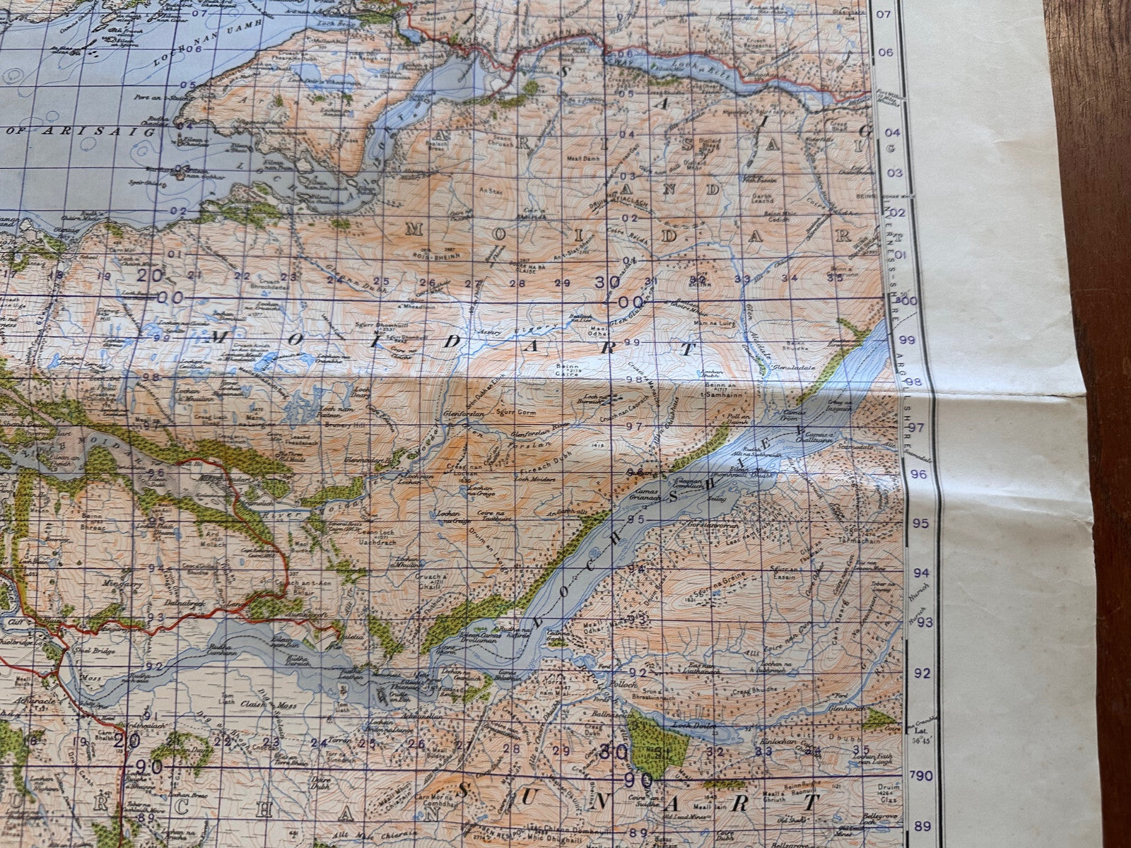 Original WW2 British Army OS Map of Scotland - Ardnamurchan & Loch ...