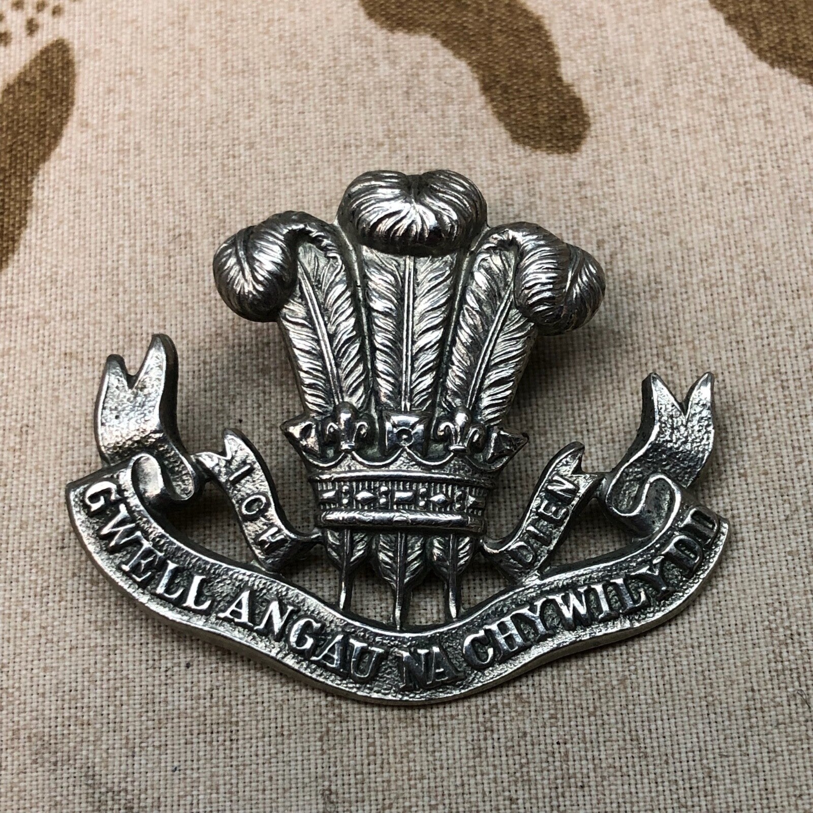 Original British Army Welsh Regiment Cap / Collar Badge | For Sale ...