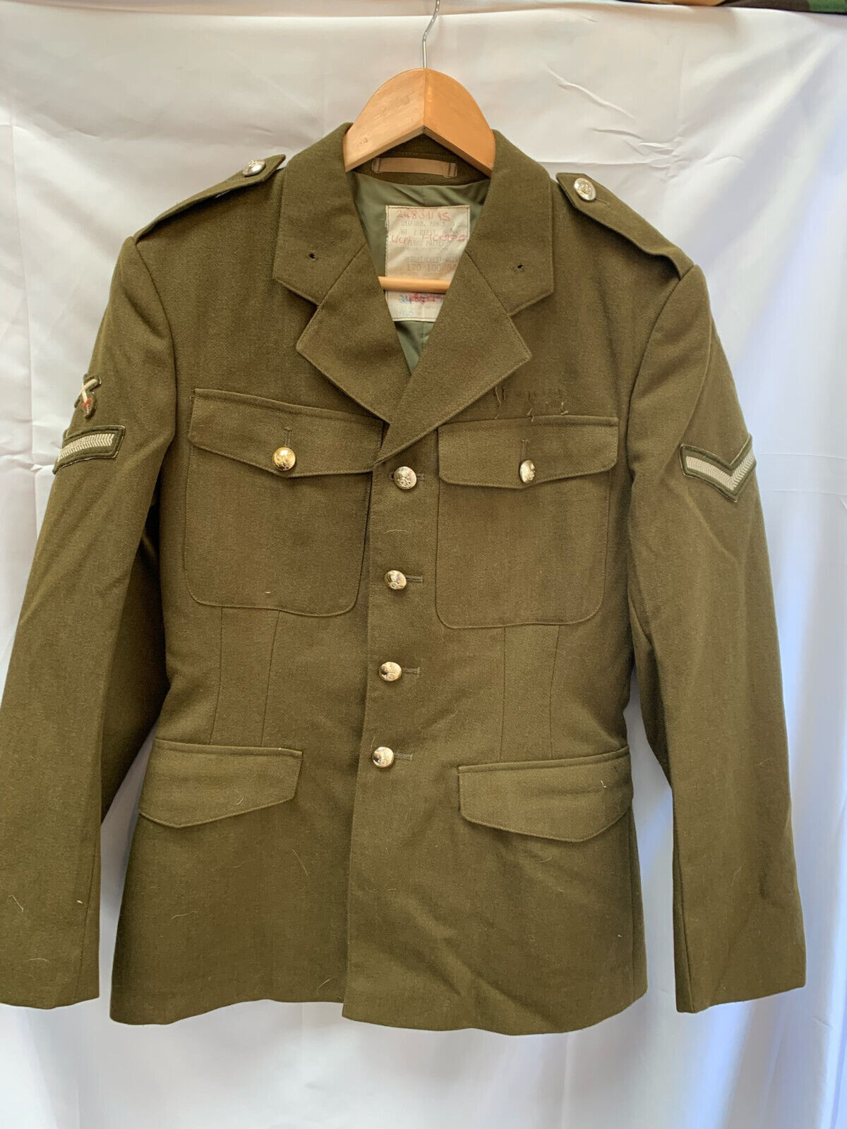 Genuine British Army No.2 Dress Uniform Tunic Jacket - Size 170/100/84 ...