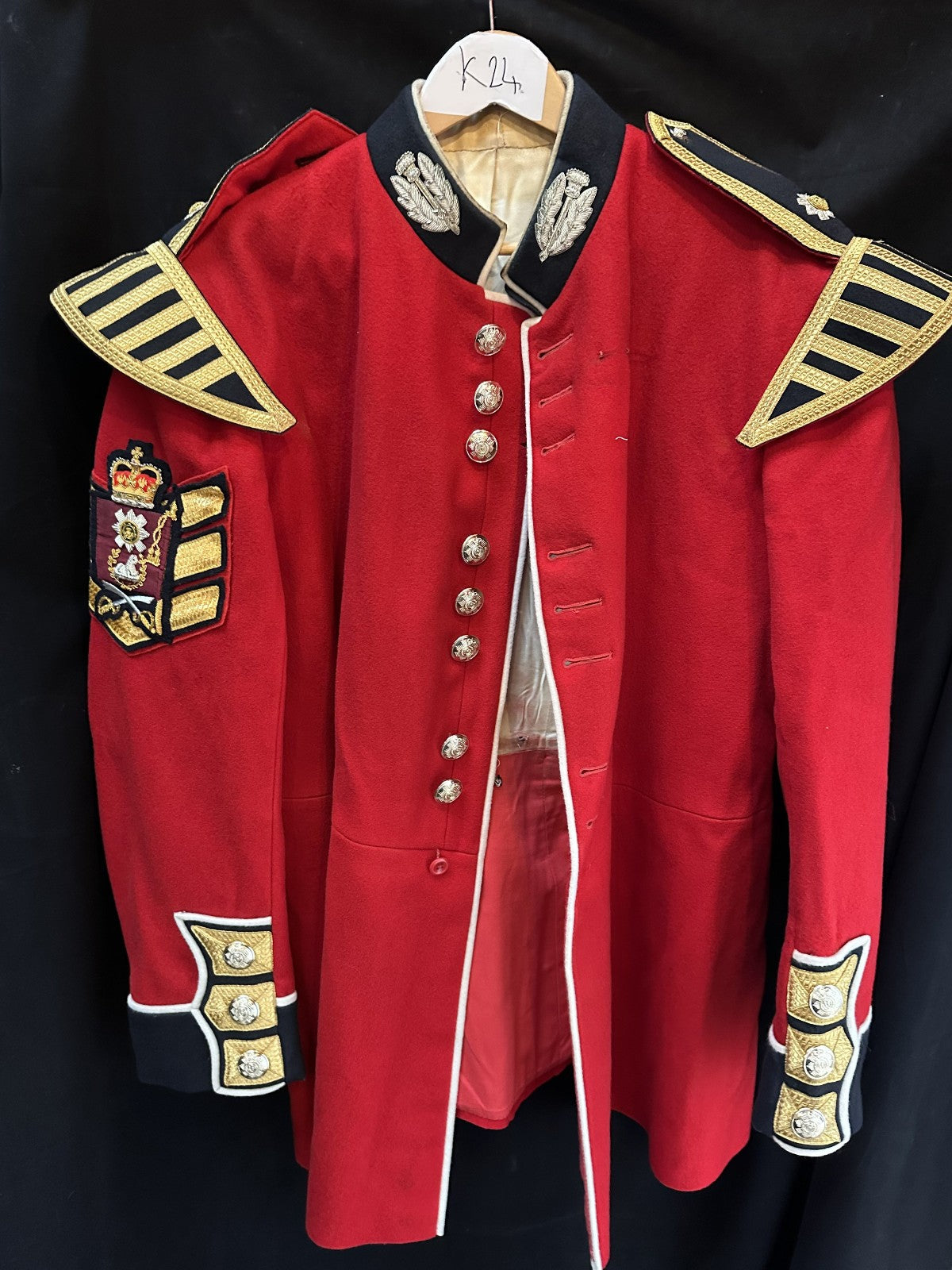 Officers British Army RSM Scots Guards Red Ceremonial Tunic Jacket - 50 ...