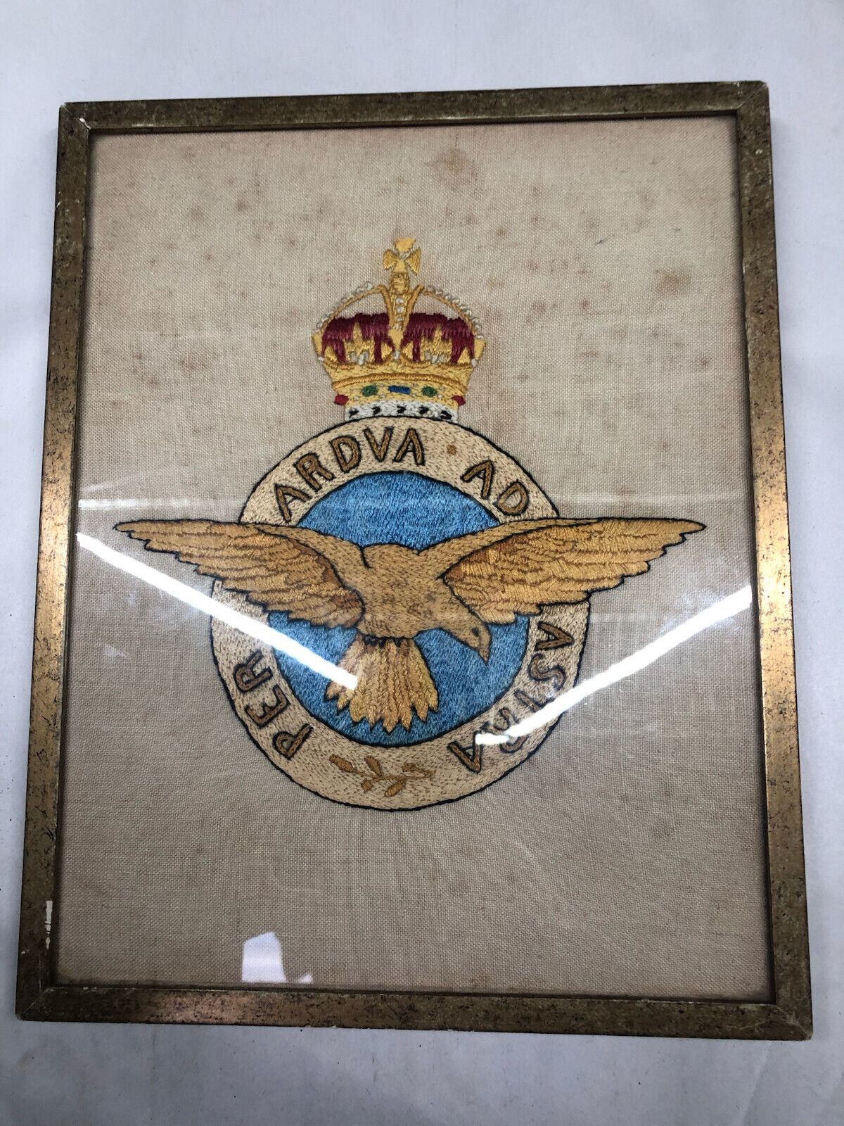 Original WW2 British Royal Air Force RAF Embroidered Symbol in Period ...