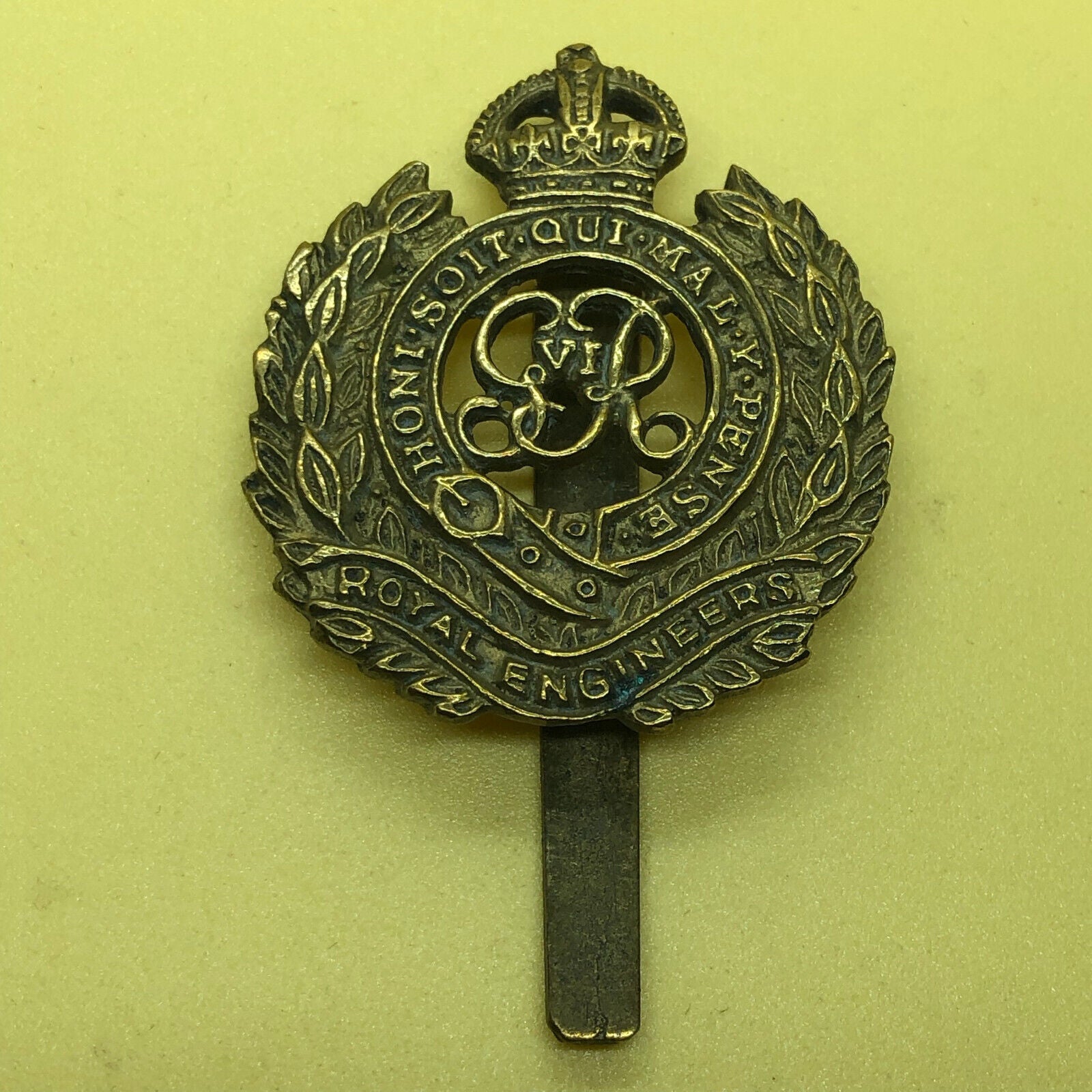 Original WW2 British Army Royal Engineers RE Cap Badge - Cast 1943 ...
