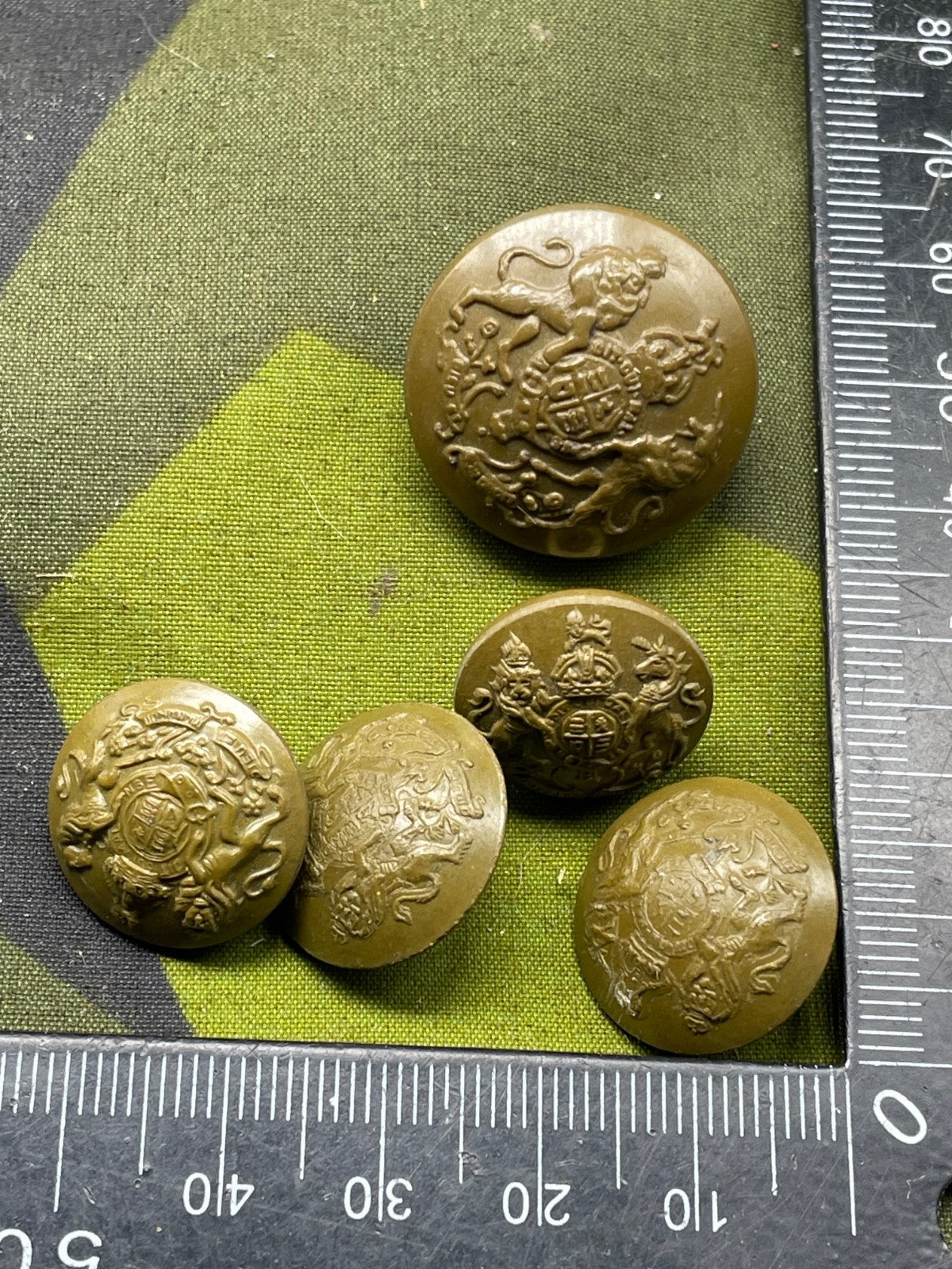 Original Small Group of WW2 British Army Economy Pattern Tunic Buttons ...