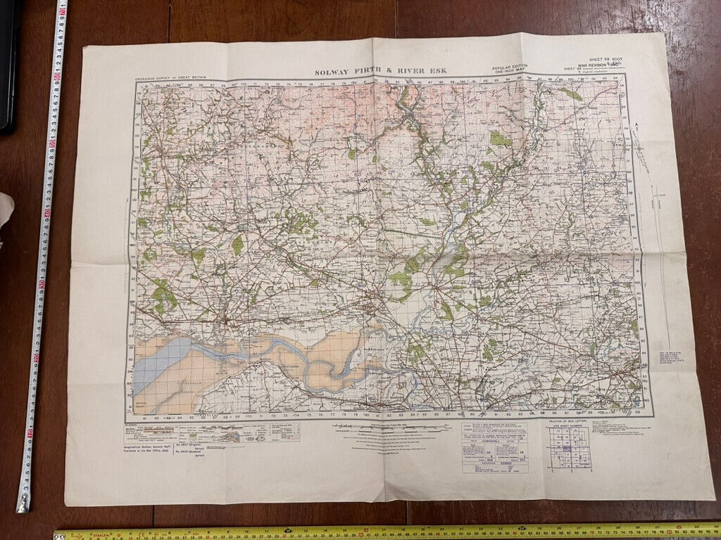 Original WW2 British Army GSGS OS Map of Scotland - Solway Firth ...
