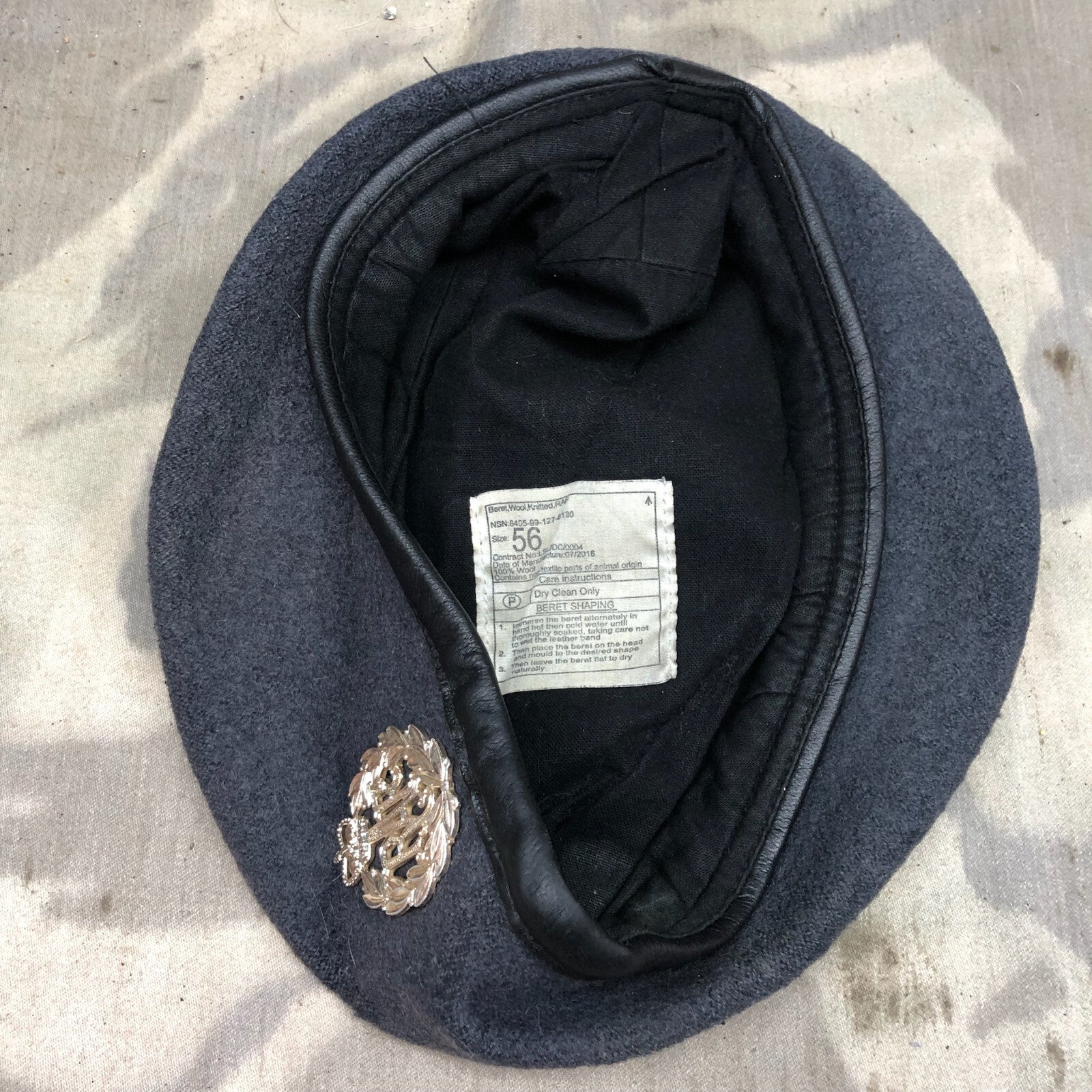 Genuine British Royal Air Force RAF Beret with Badge - Size 56 | For ...
