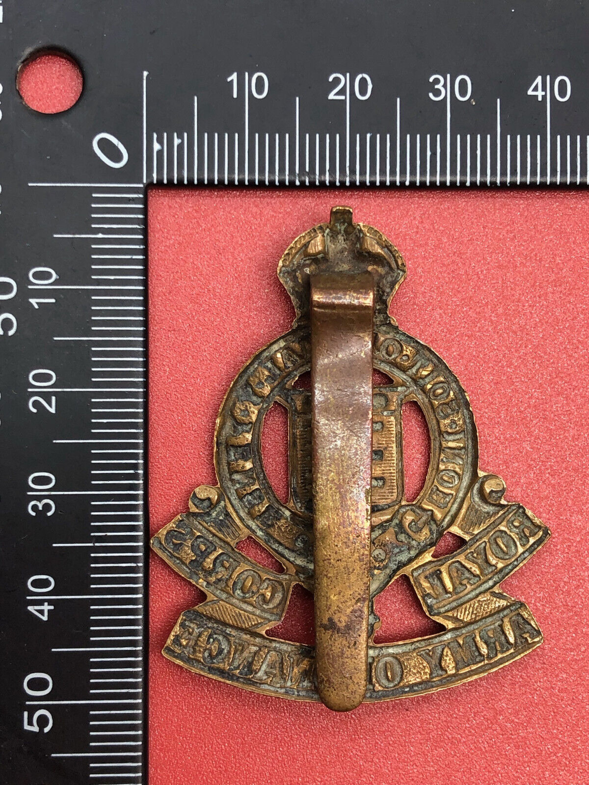 Original WW2 British Army Kings Crown Cap Badge RAOC Royal Army ...