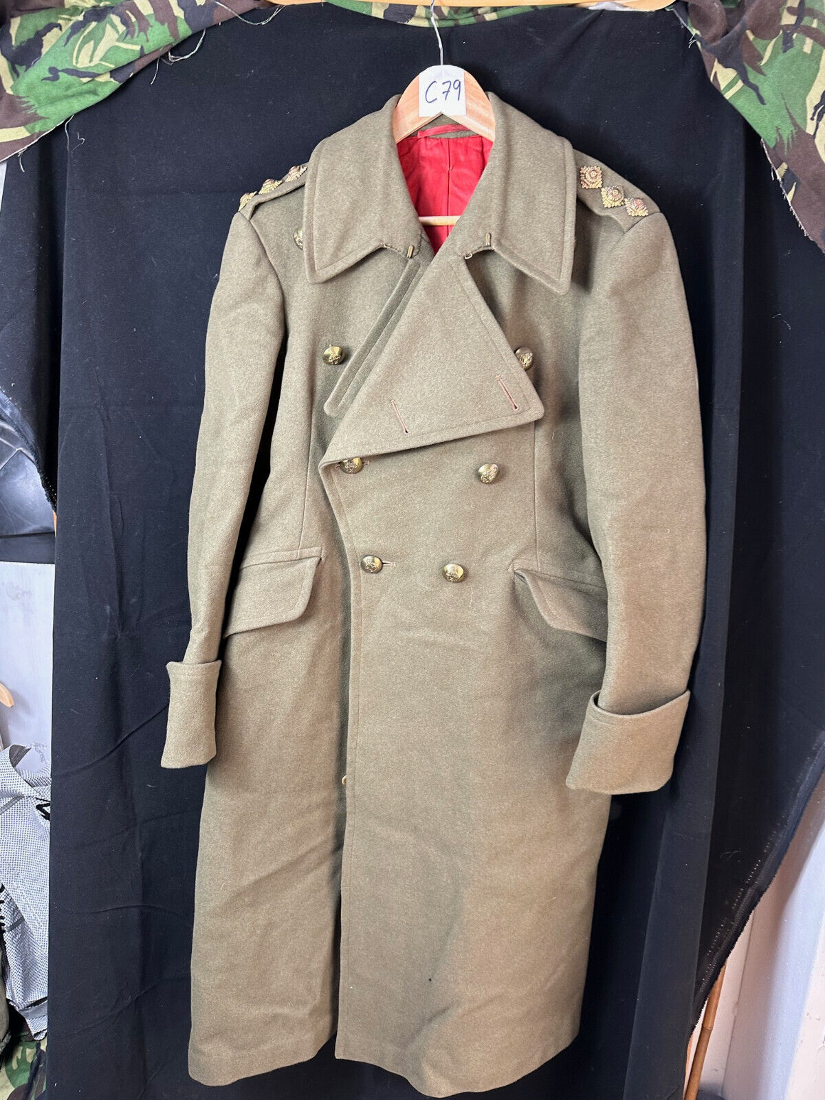 Original WW2 British Army Officers Captains Greatcoat - REME - Named ...