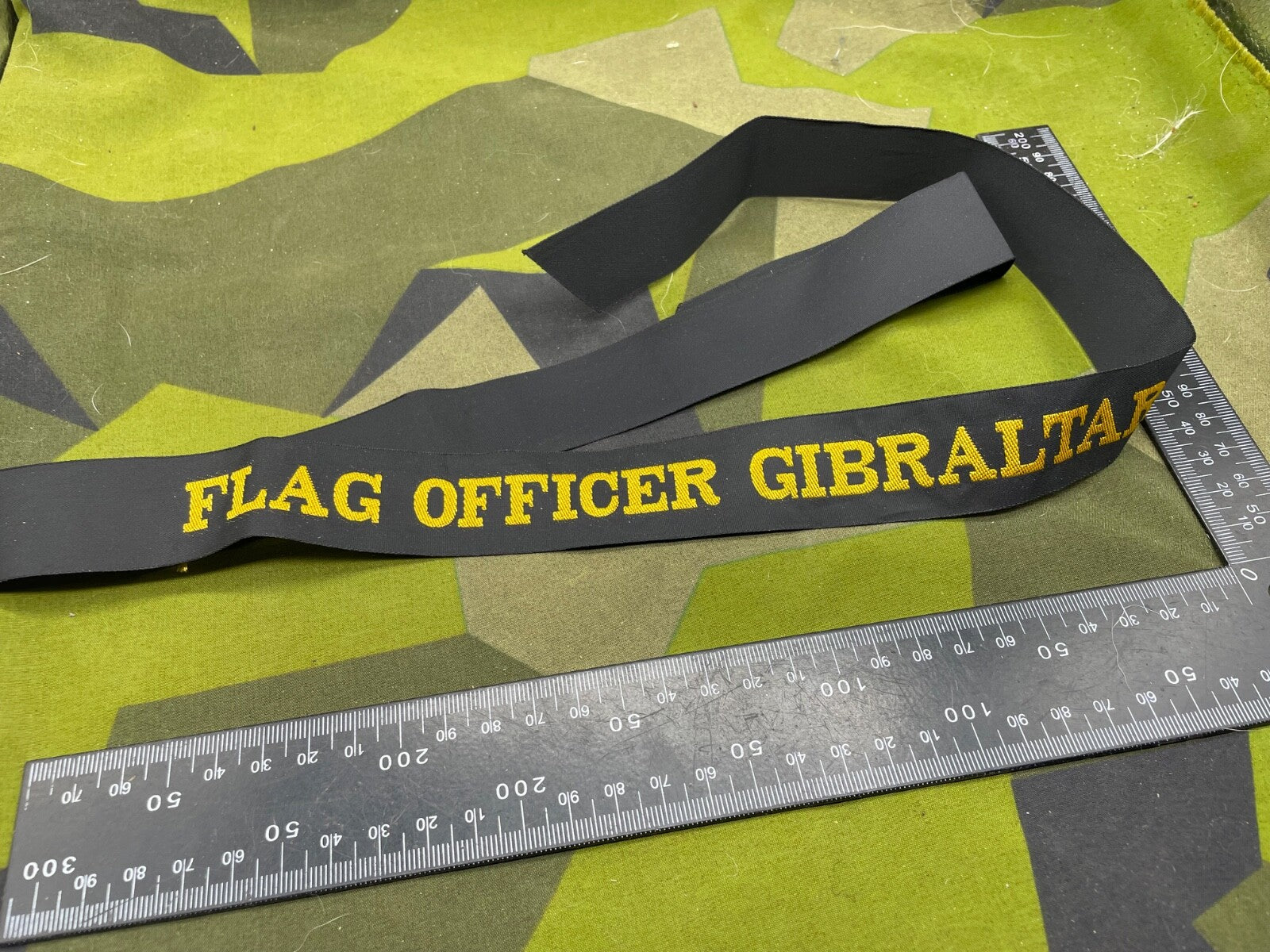Genuine British Royal Navy - Flag Officer Gibraltar Cap Tally - Full ...