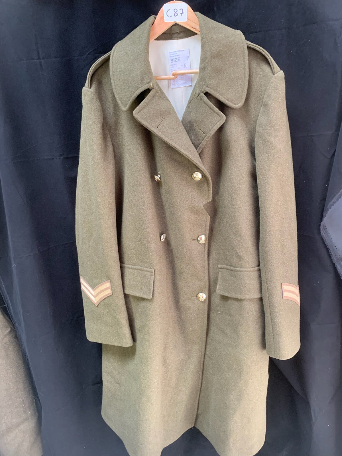 Genuine British Army Man's Mounted Regiment Khaki Greatcoat - 38" Chest ...