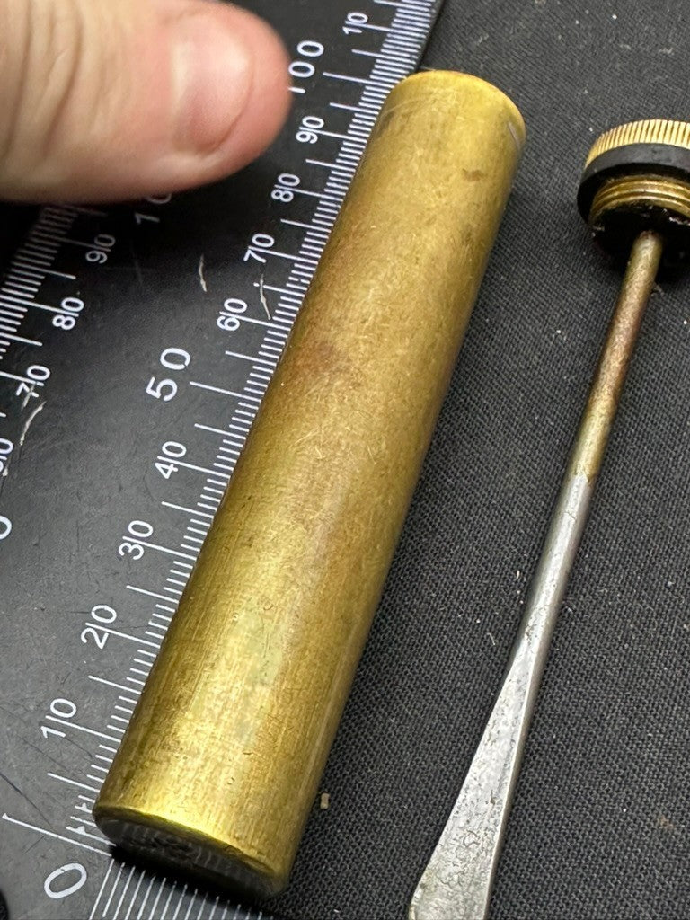 Original WW2 British Army Brass SMLE Lee Enfield Oil Bottle - H.J&S ...