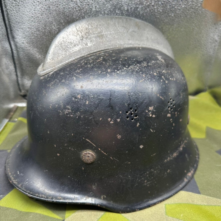 Original German WW2 M1934 Fire Police Helmet Aluminum Comb Complete ...