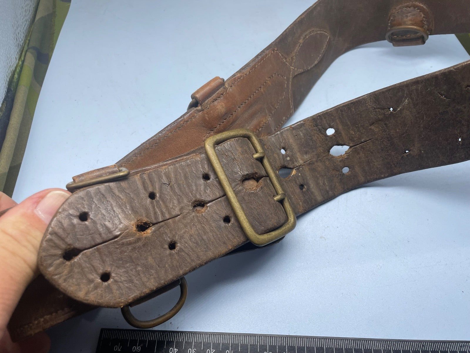 Original WW1 / WW2 British Army Officer's Sam Browne Leather Belt 35 ...