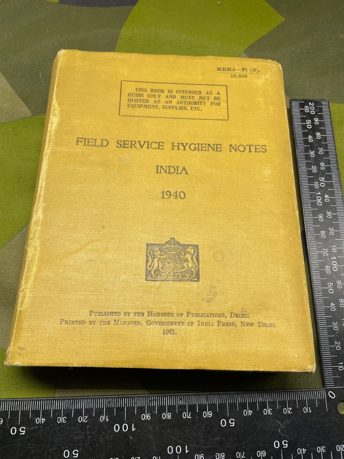 Original British Army - Field Service Hygiene Notes - India 1940 | For ...