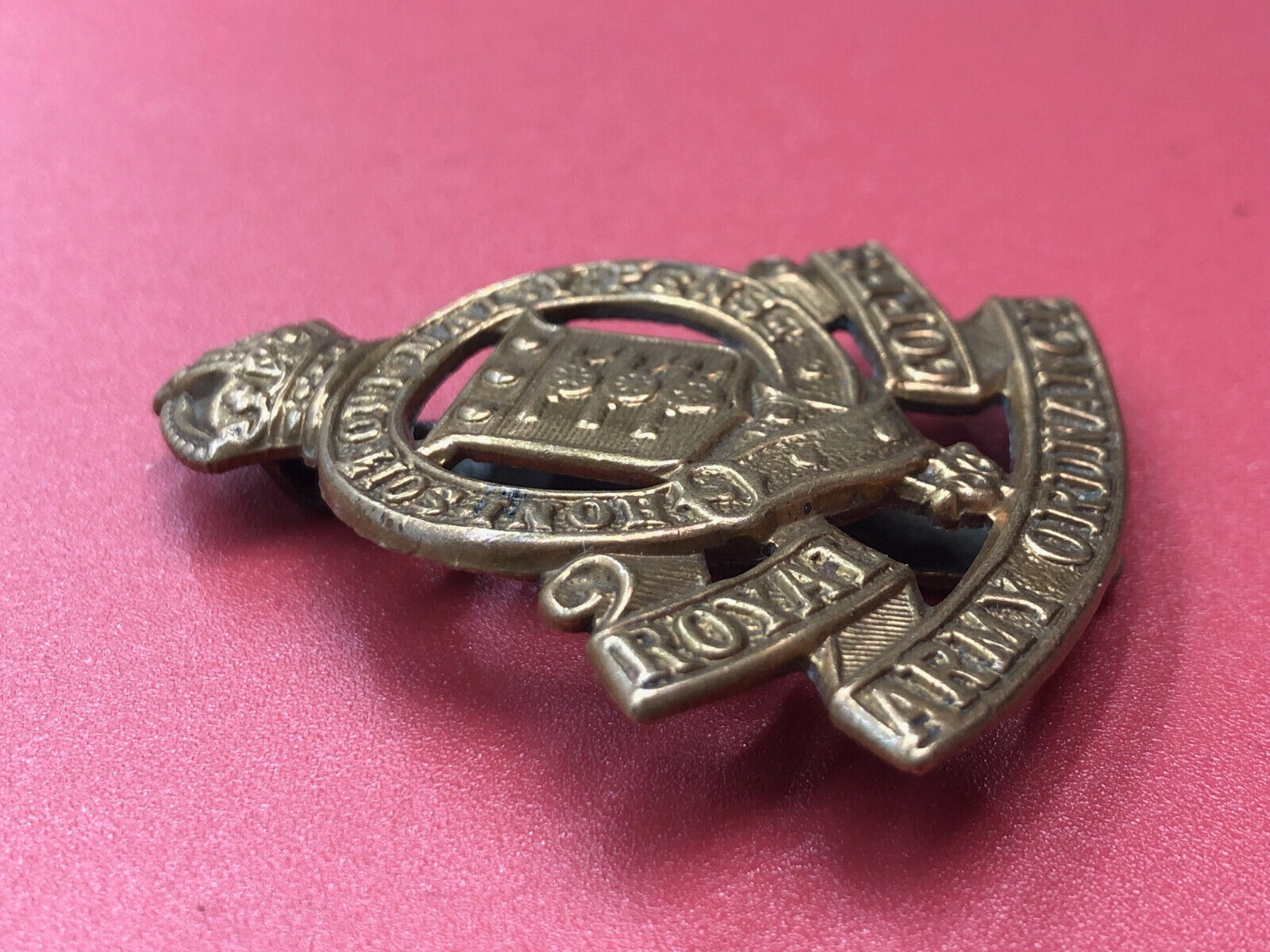 Original WW2 British Army Kings Crown Cap Badge RAOC Royal Army ...