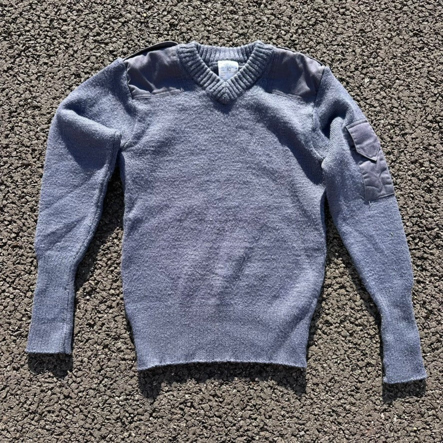 Commando Pullover Wool Jumper Warm British RAF Blue Grade 1 - 88cm / 35 ...