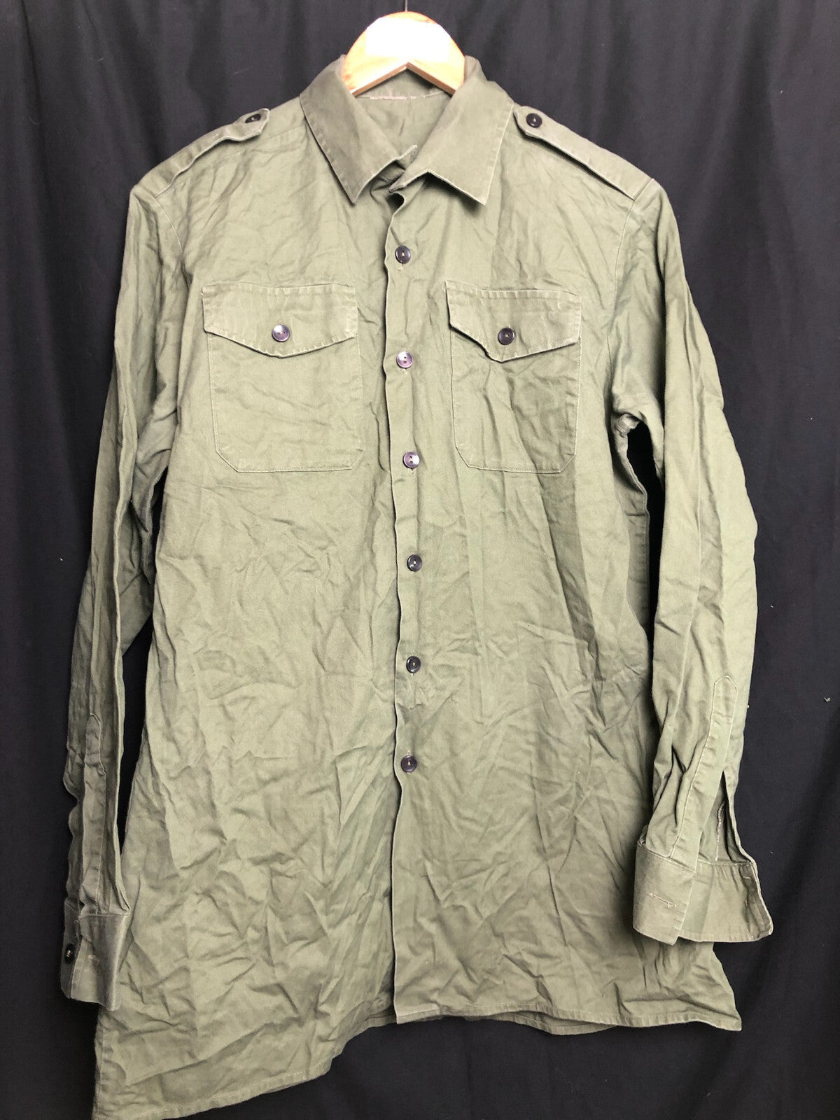 Genuine British Army OD Green General Service Working Shirt - 42" Chest ...
