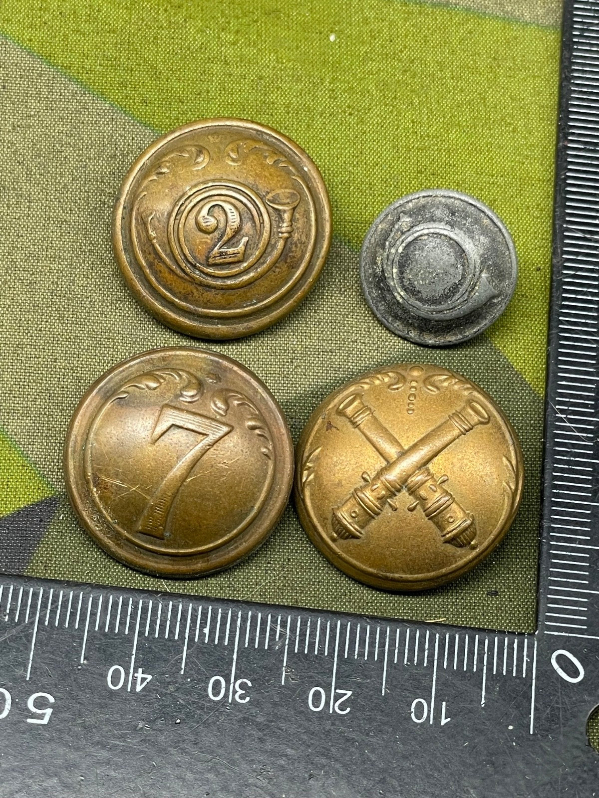 Original Group of WW1 French / Belgium Army Tunic Buttons | For Sale ...