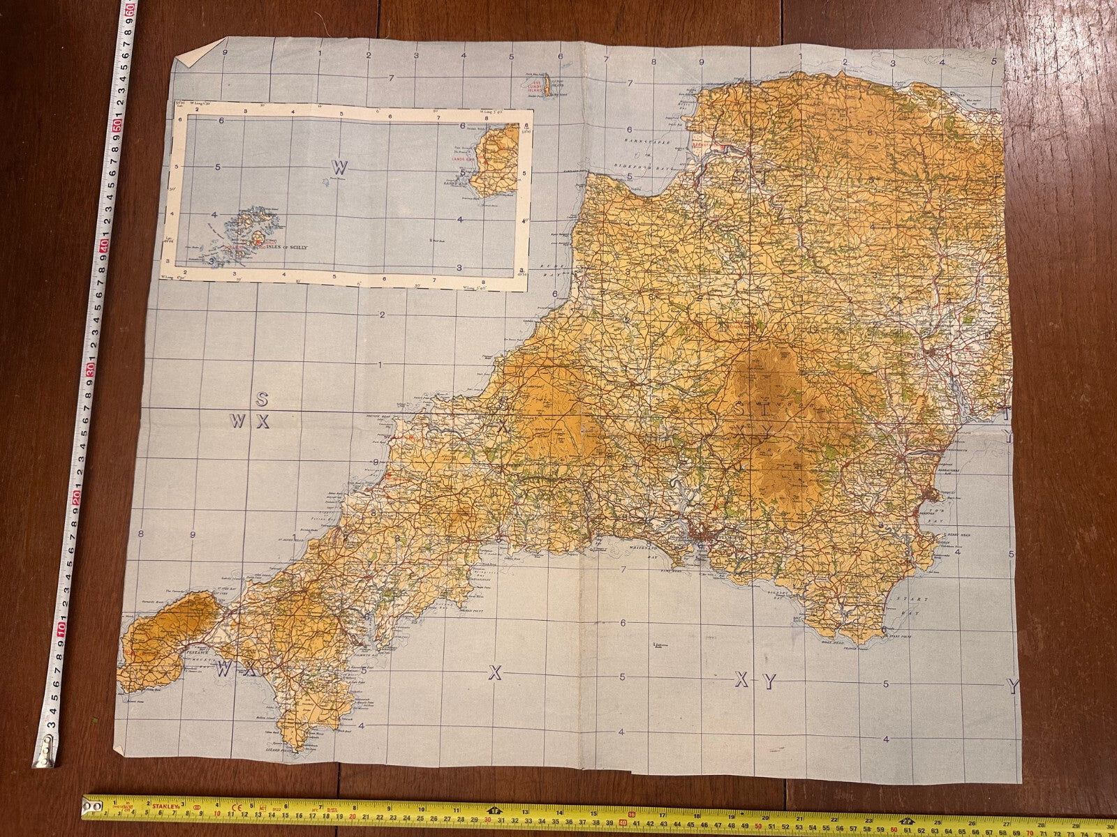 Original WW2 British Army RAF Navy Base Map of England - Devon ...
