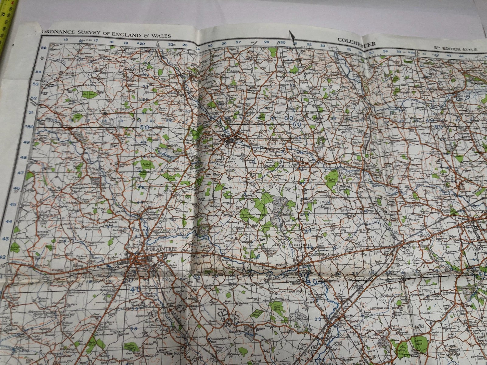 Original WW2 British Army Map of the UK - Colchester | For Sale | The ...