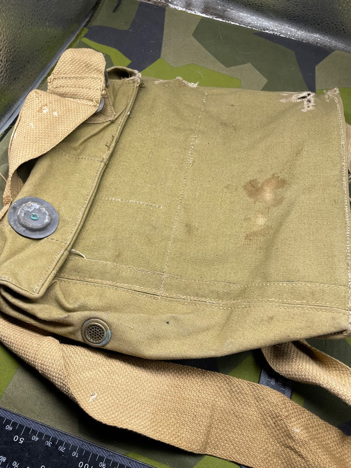 Original WW2 British Army Canvas Mask Bag - 1941 Dated | For Sale | The ...