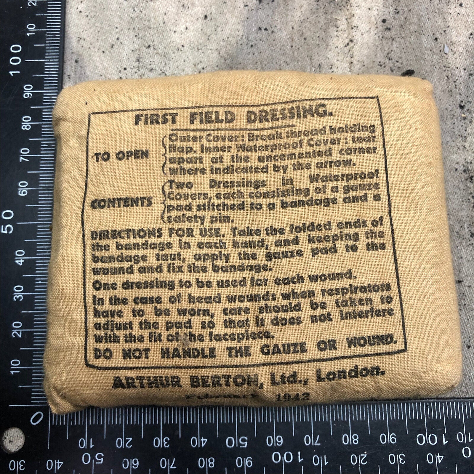 Original WW2 British Army First Aid Dressing 1942 Dated | For Sale ...