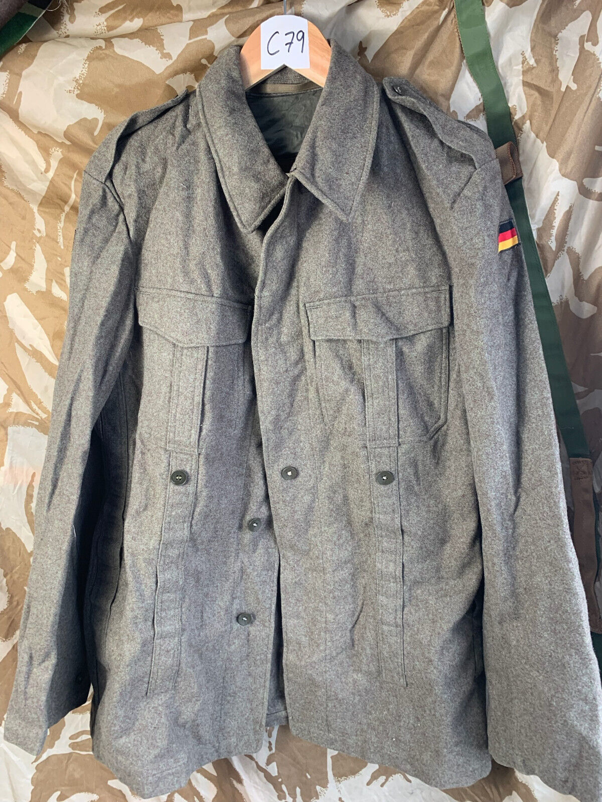 West German Field Jacket Green Wool Shirt Military Uniform Germany ...