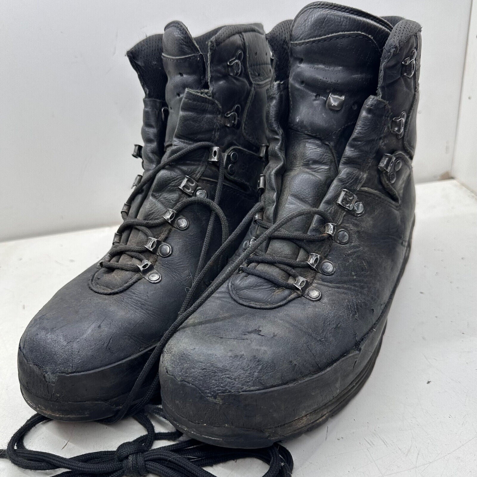German Army Black Leather Army Heavy Duty Combat Boots Meindl Size EU ...