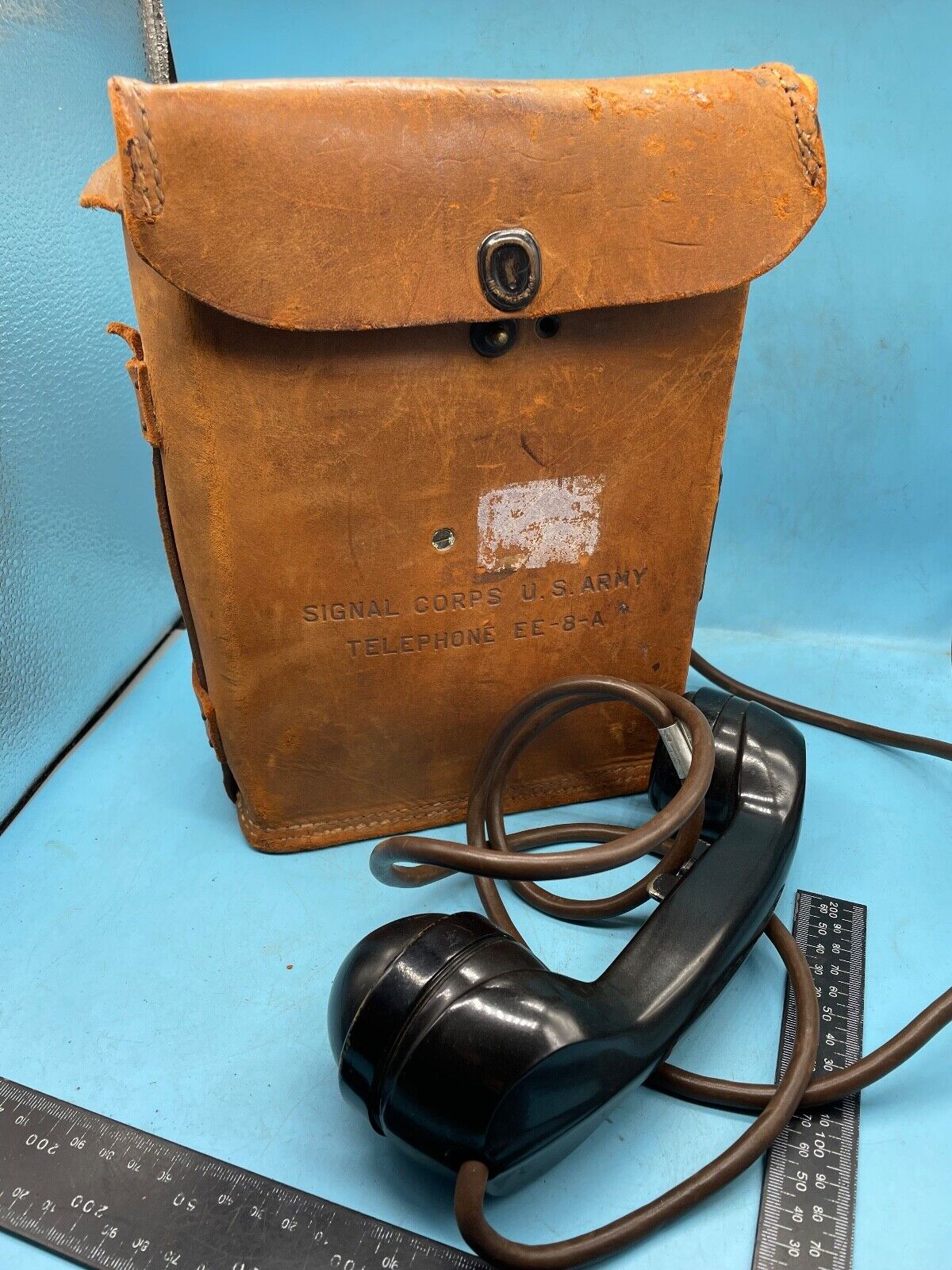 Original US Army WW1 / WW2 Field Telephone in Leather Case | For Sale ...