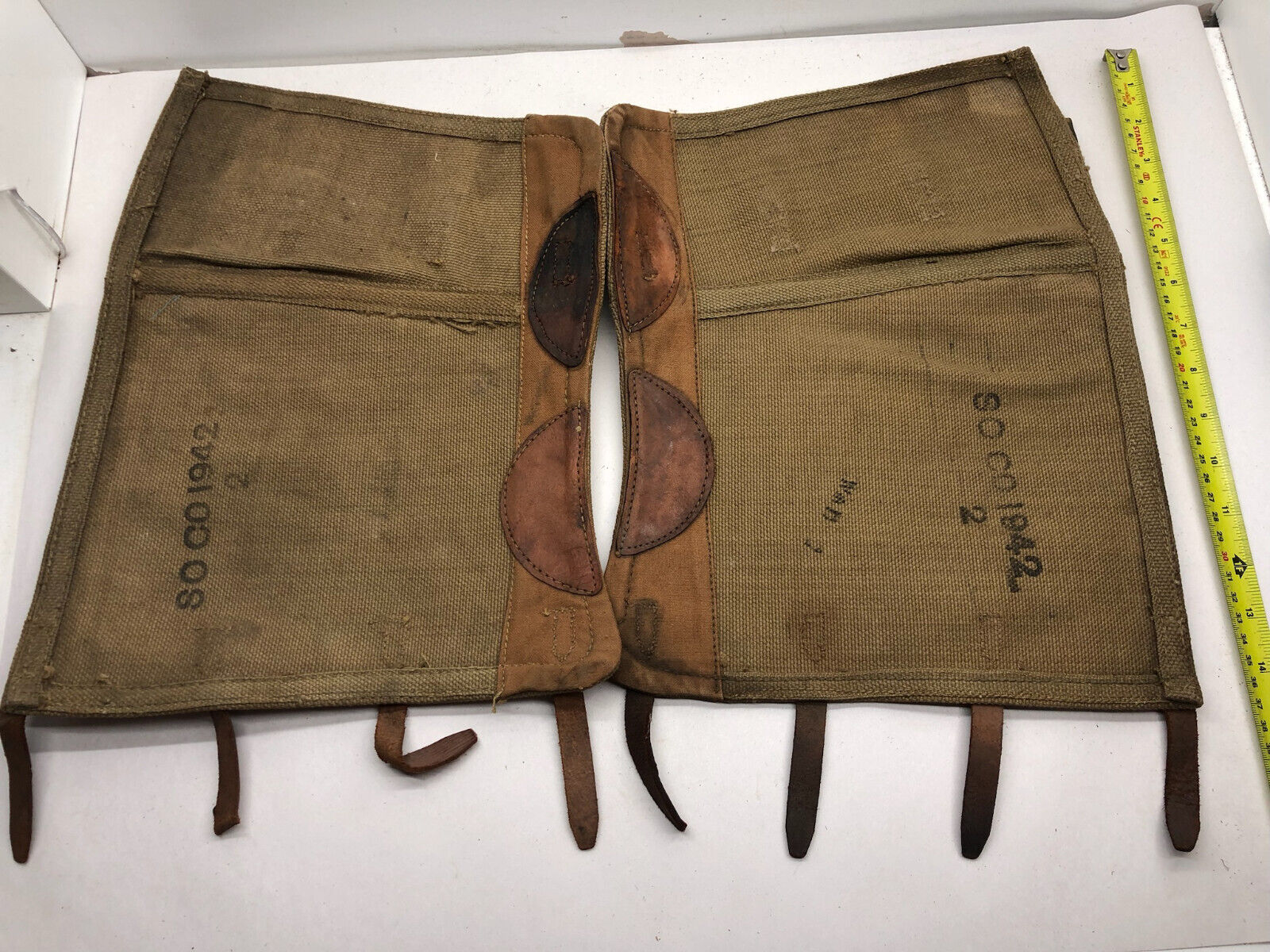 Original WW2 British Army 37 Pattern Despatch Riders High Sided Spats ...
