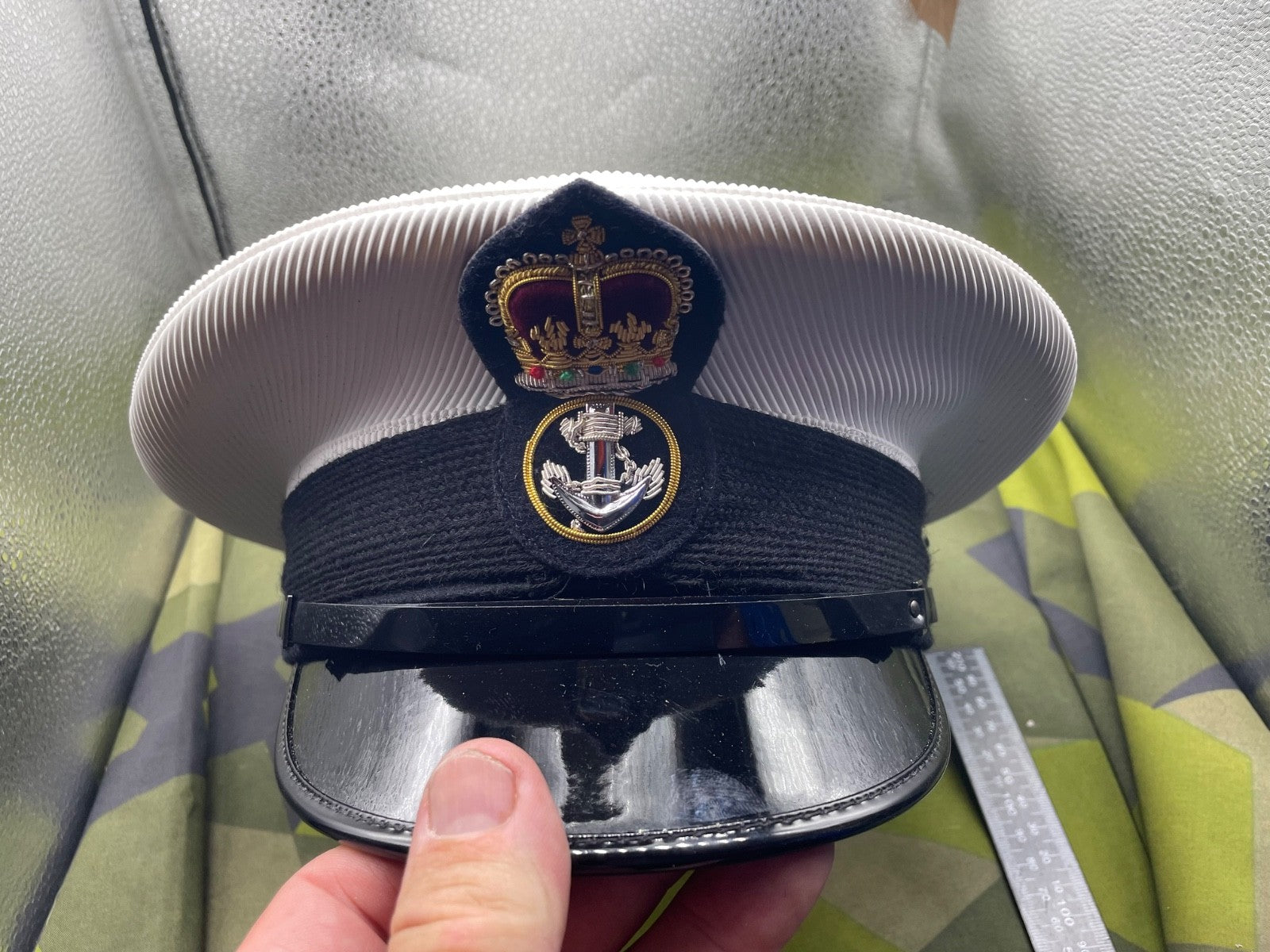 Original British Royal Navy Officer's Peaked Cap with Badge - Size 57cm ...