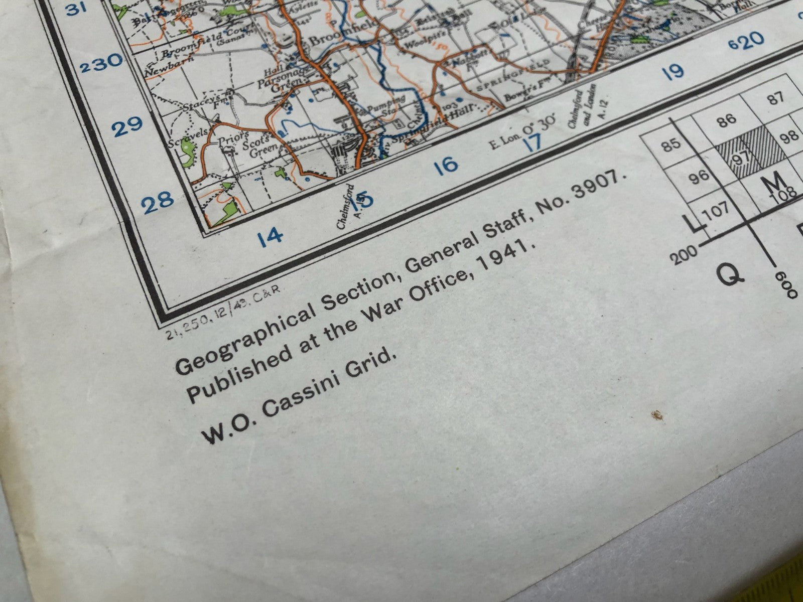 Original WW2 British Army Map of the UK - Colchester | For Sale | The ...