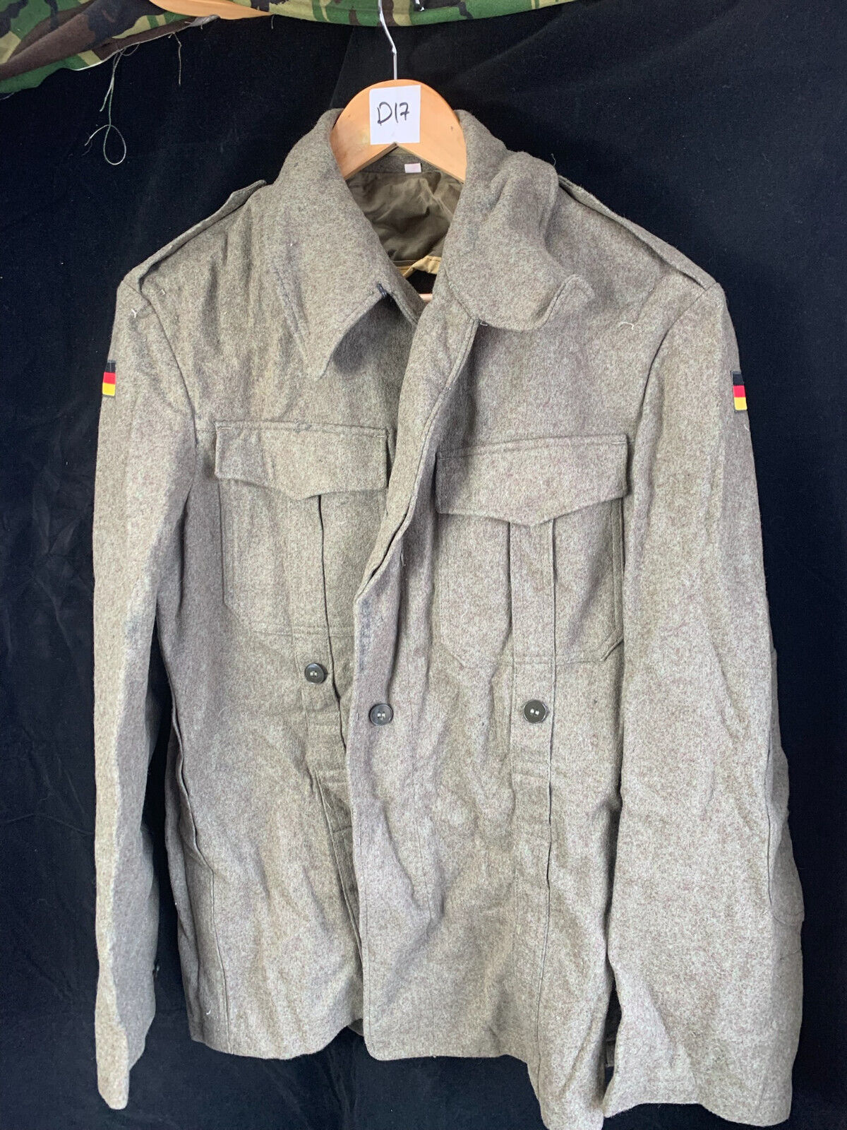 West German Field Jacket Green Wool Shirt Military Uniform Germany ...