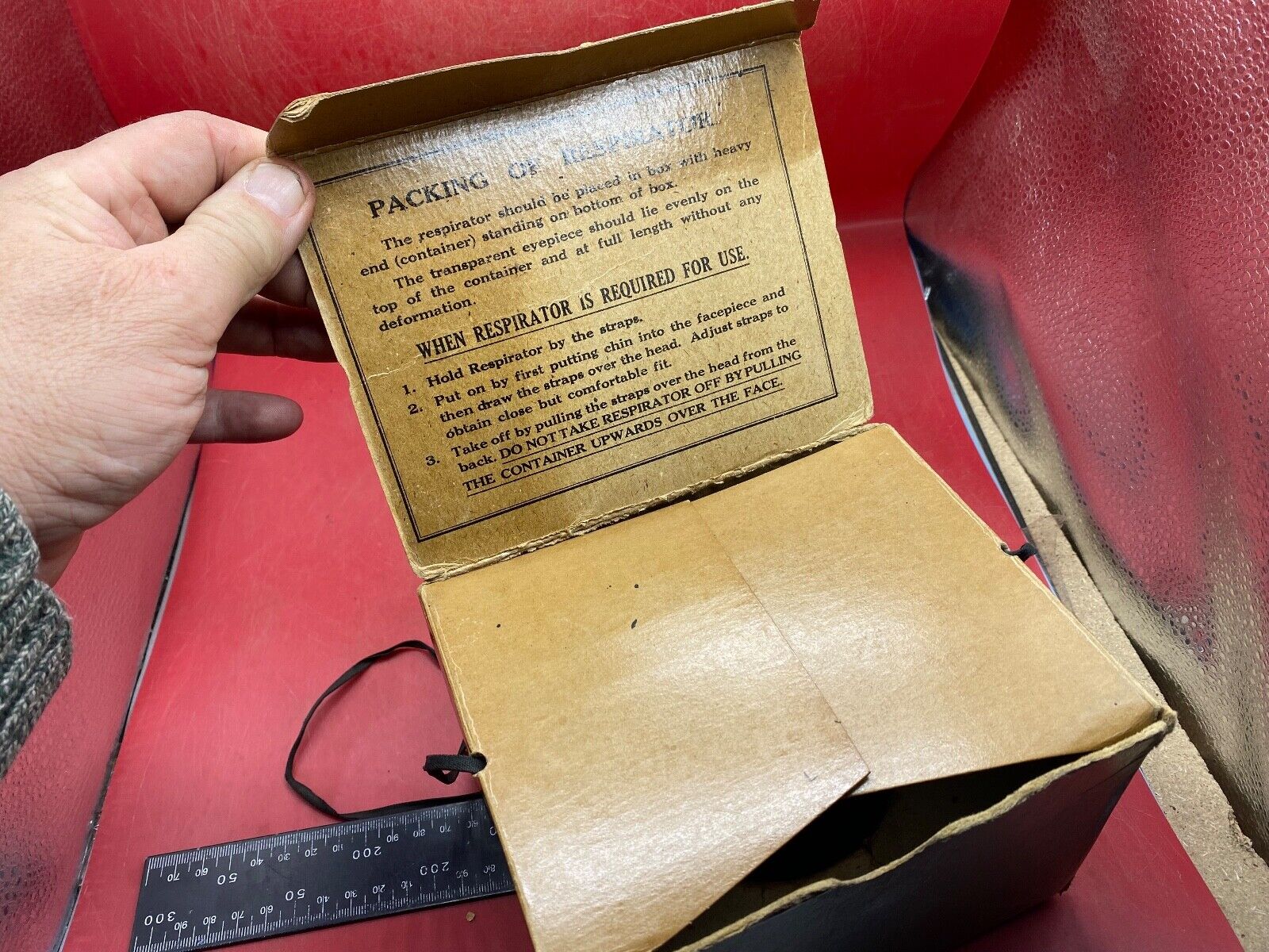 Original WW2 British Home Front Gas Mask Empty Cardboard Box - Named ...